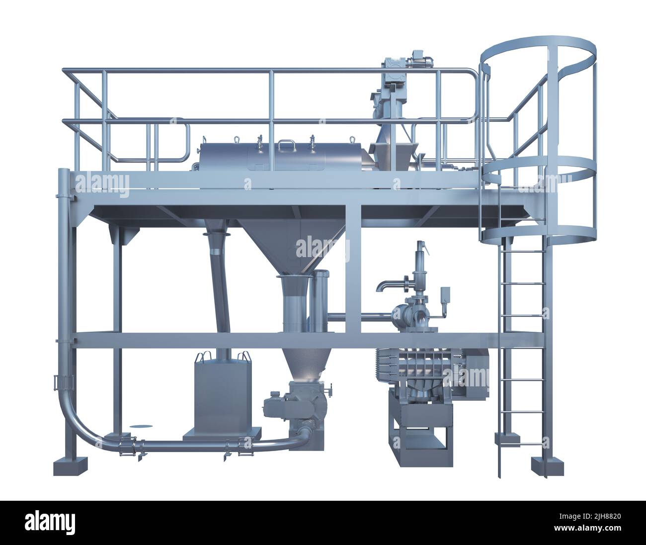 Flour industry structure isolated on white. 3d rendering Stock Photo ...