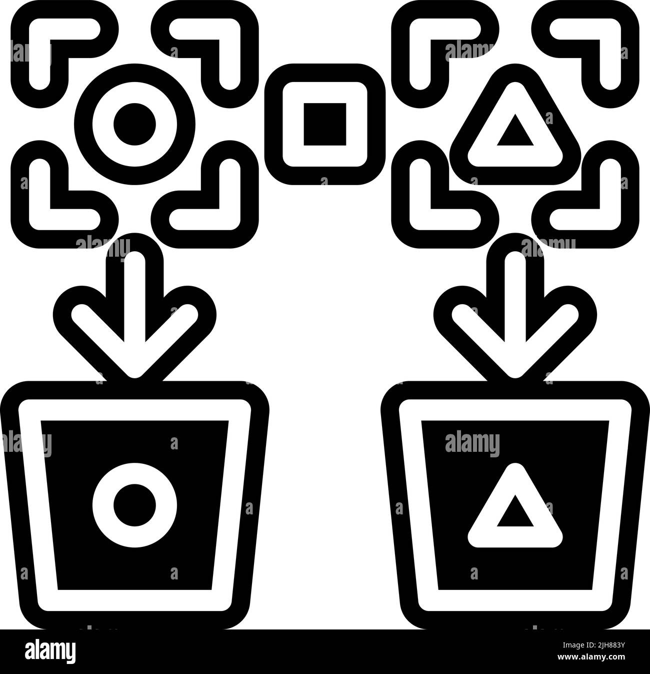 Iiot sorting icon Stock Vector Image & Art - Alamy