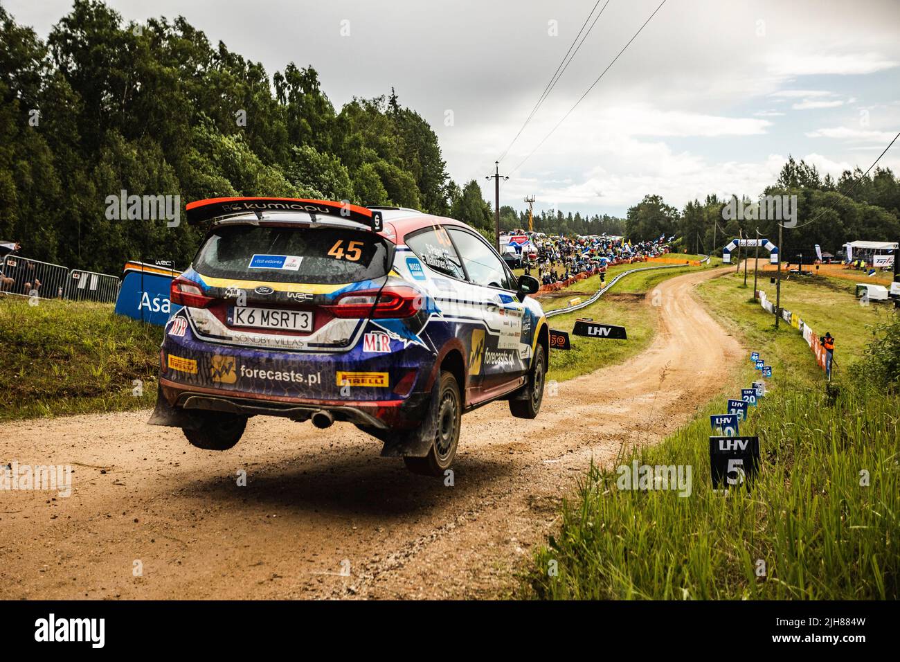 45 PAJARI Sami (fin), MALKONEN Enni (fin), Ford Fiesta Rally3, action ...