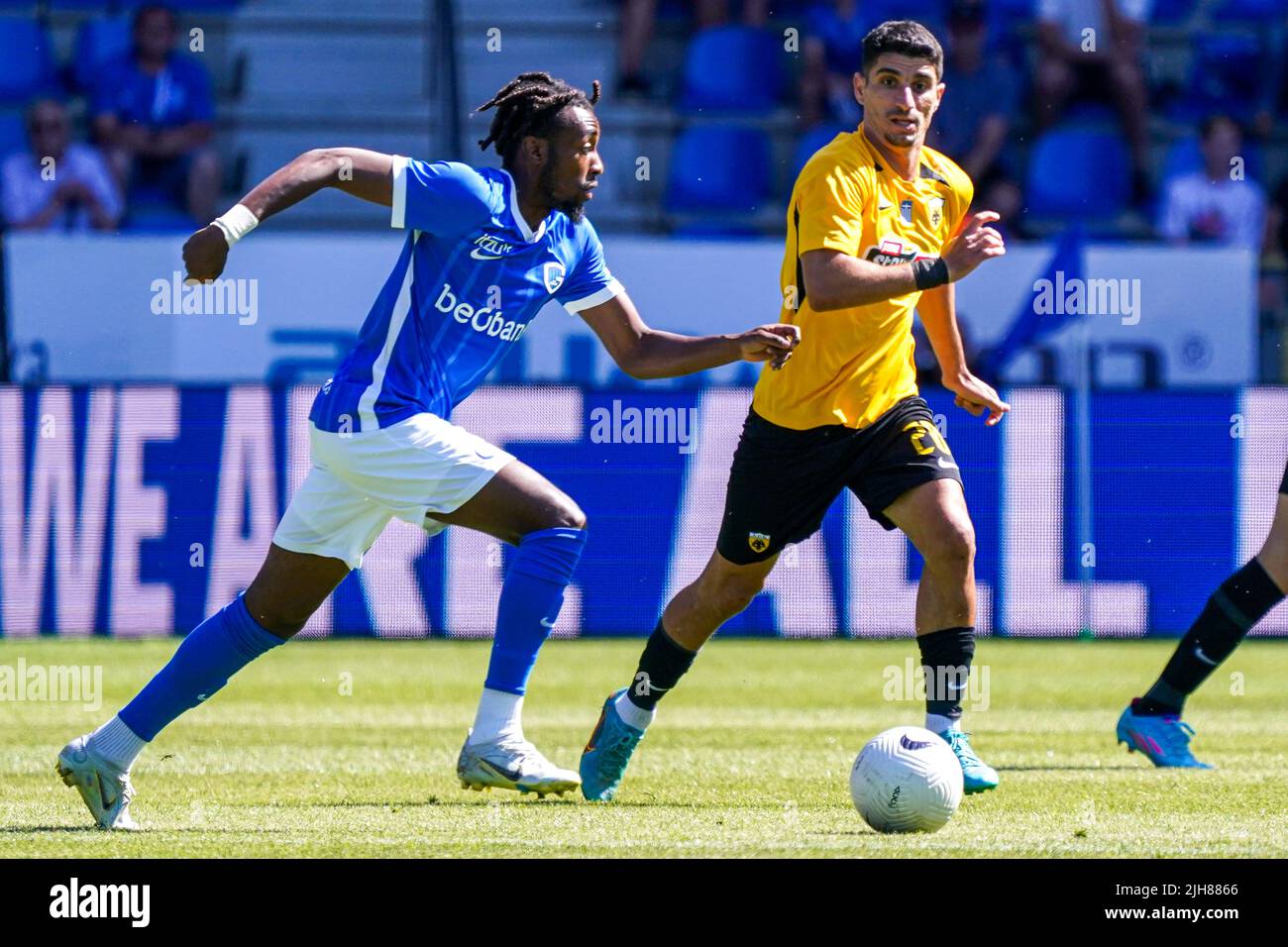 GENK, BELGIUM - JULY 16: Mike Tresor of KRC Genk during the Friendly ...