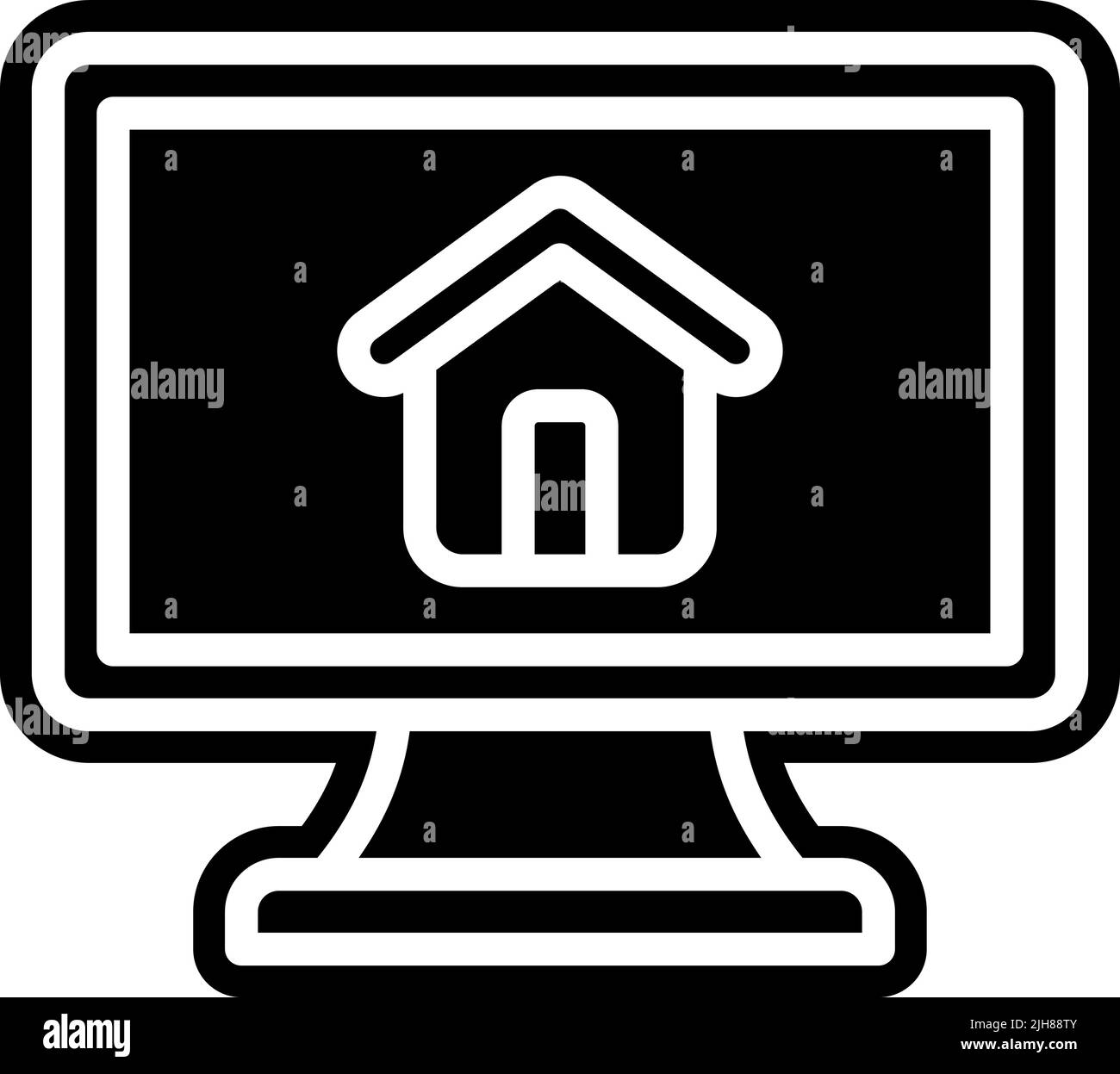 Property management monitor icon Stock Vector Image & Art - Alamy