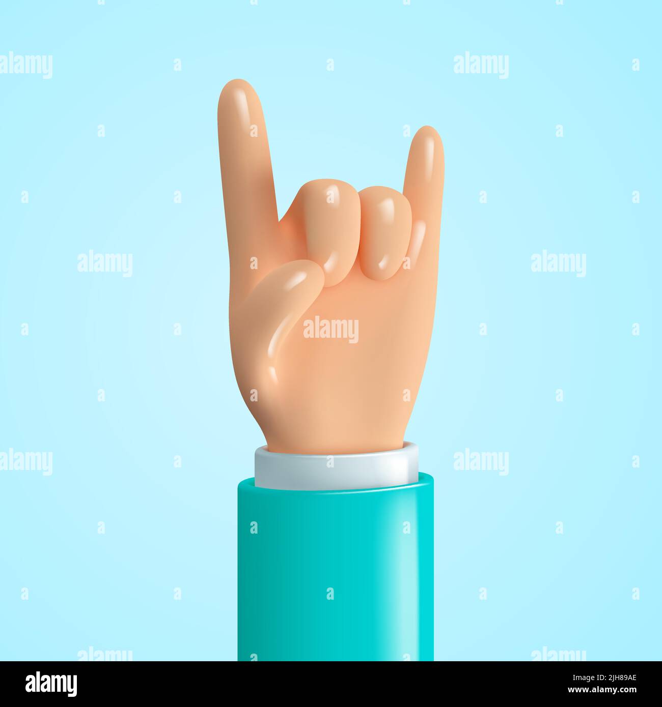 3d render hand gesture Stock Vector Images - Alamy