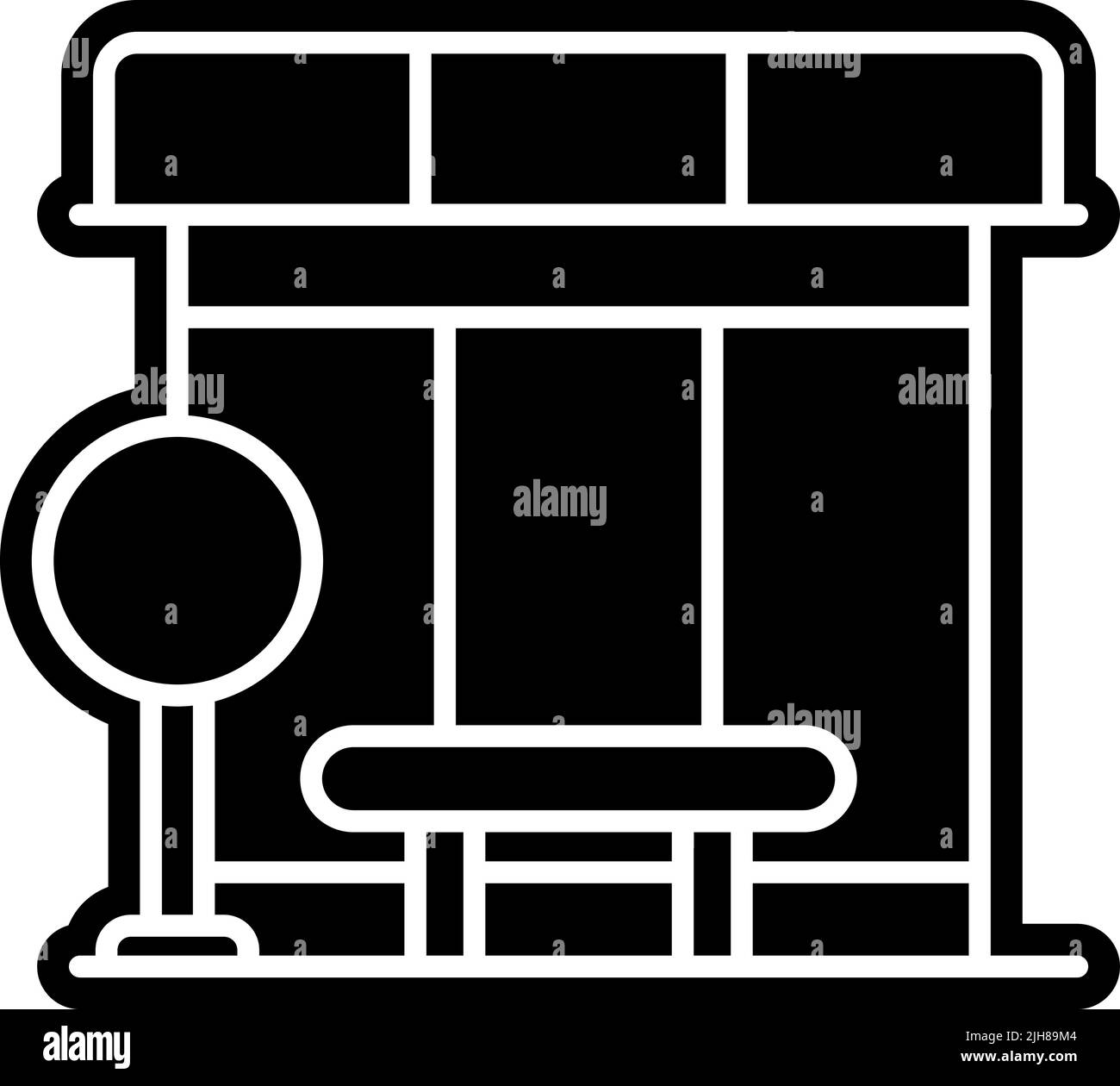 Smart city bus stop icon Stock Vector Image & Art - Alamy