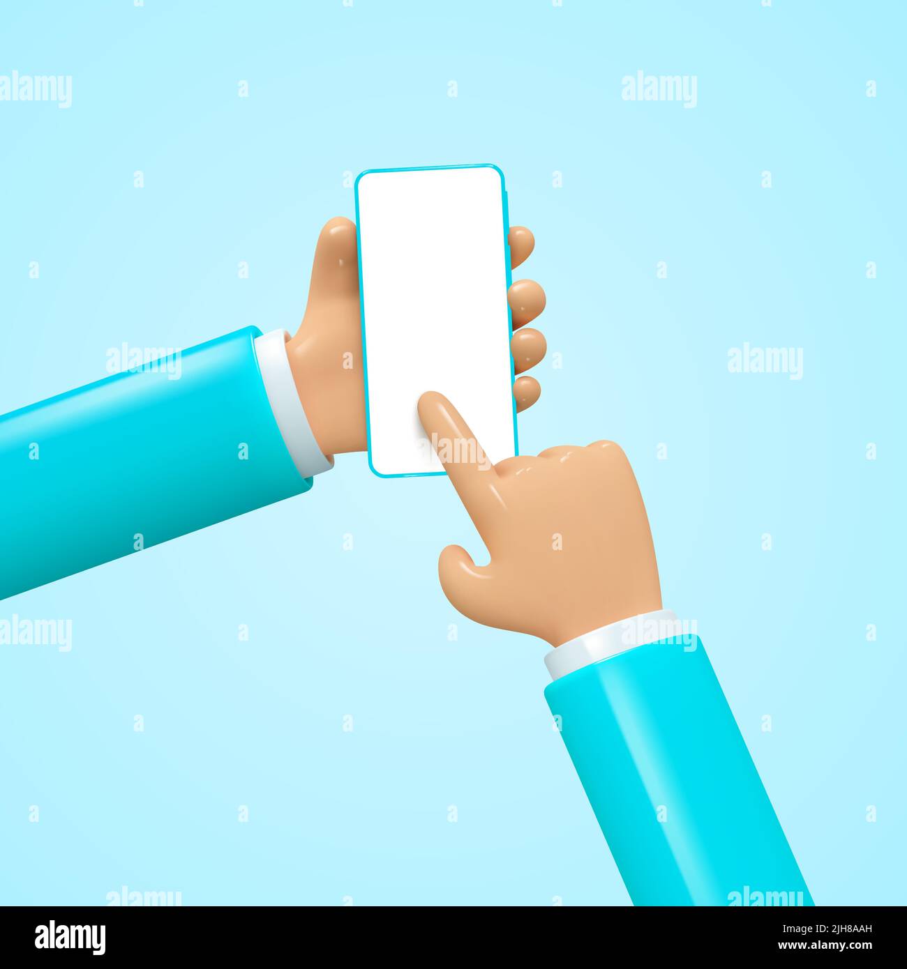 Hand touch screen phone Stock Vector Images - Alamy