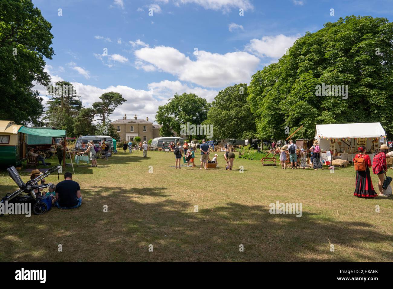 The Tree Fair held at Strumpshaw steam museum in Norfolk England UK ...