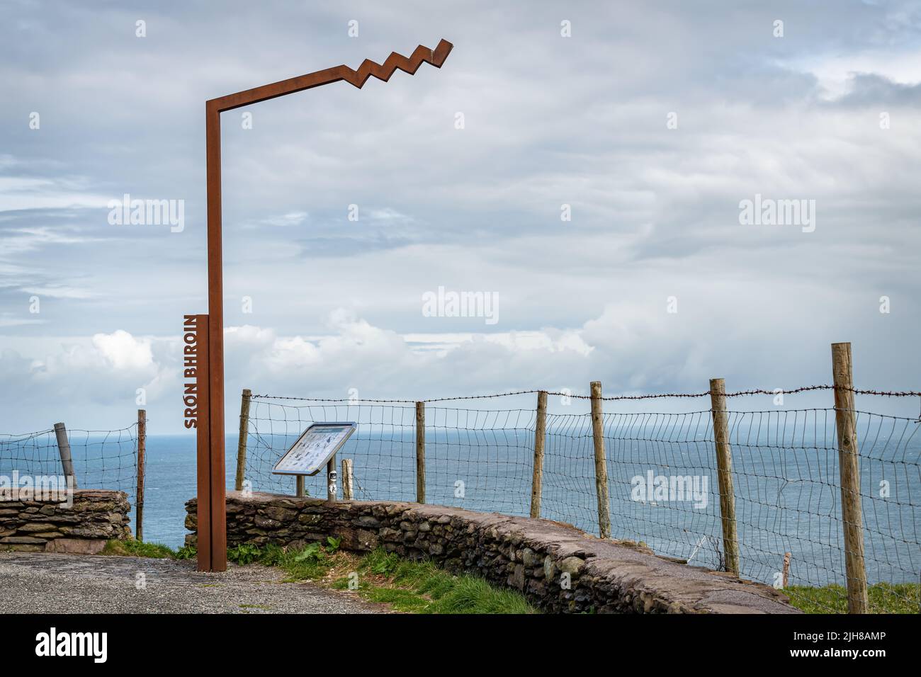The Wild Atlantic Way sign post at Sorn Bhroin Brandon Point, County ...