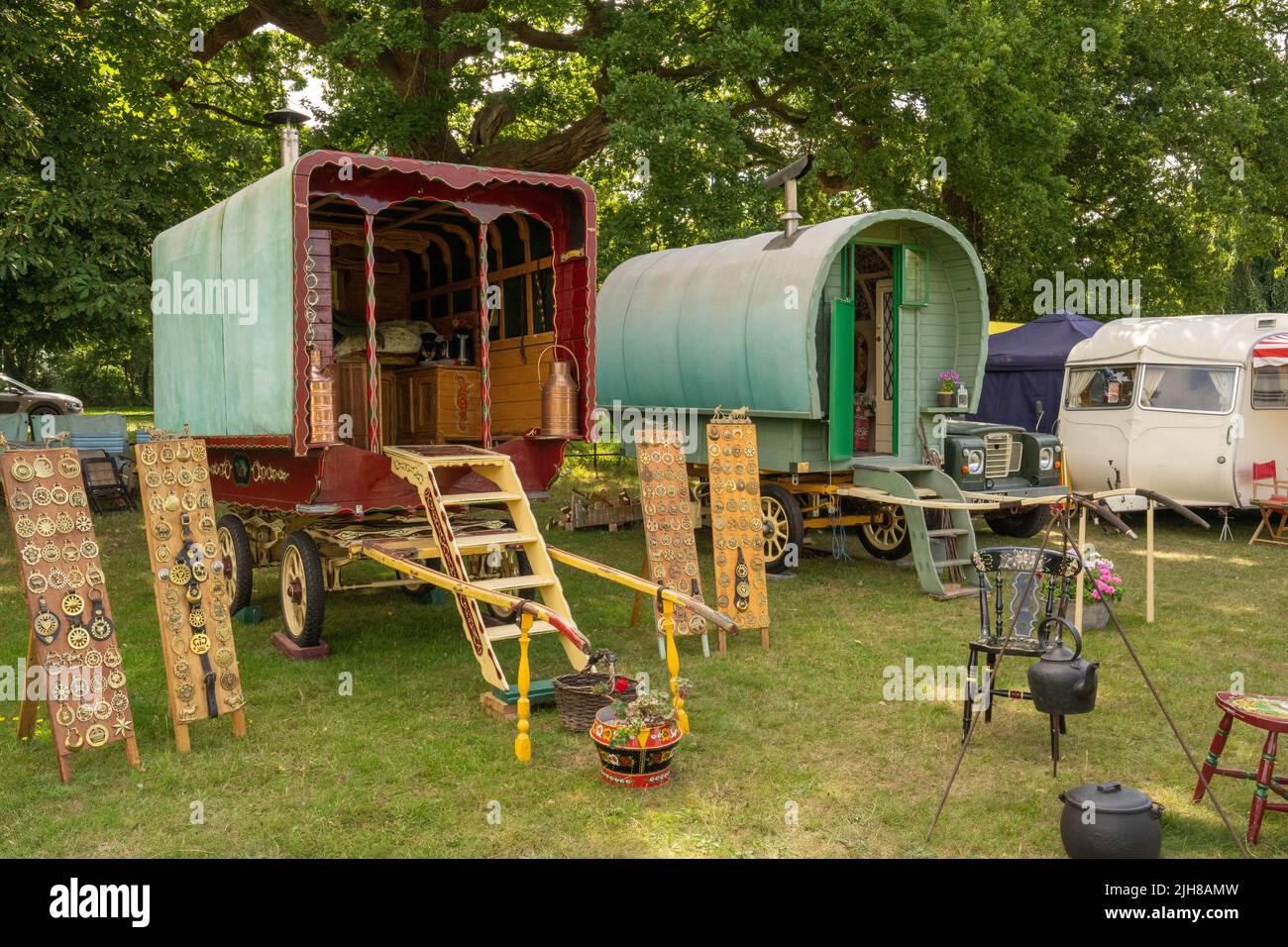 Vintage gypsy caravans that were pulled by horses at Strumpshaw steam ...