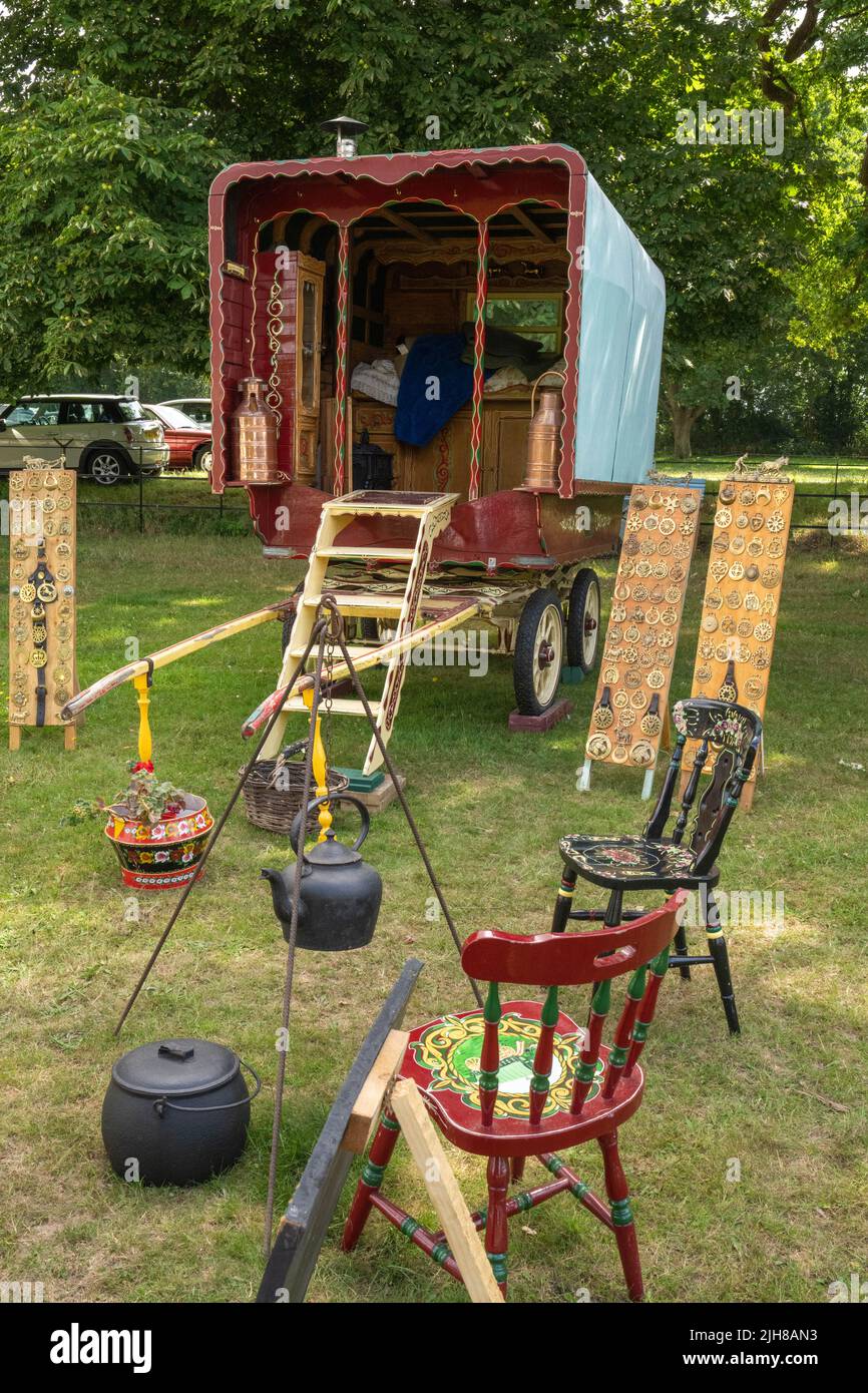 Vintage gypsy caravans that were pulled by horses at Strumpshaw steam ...
