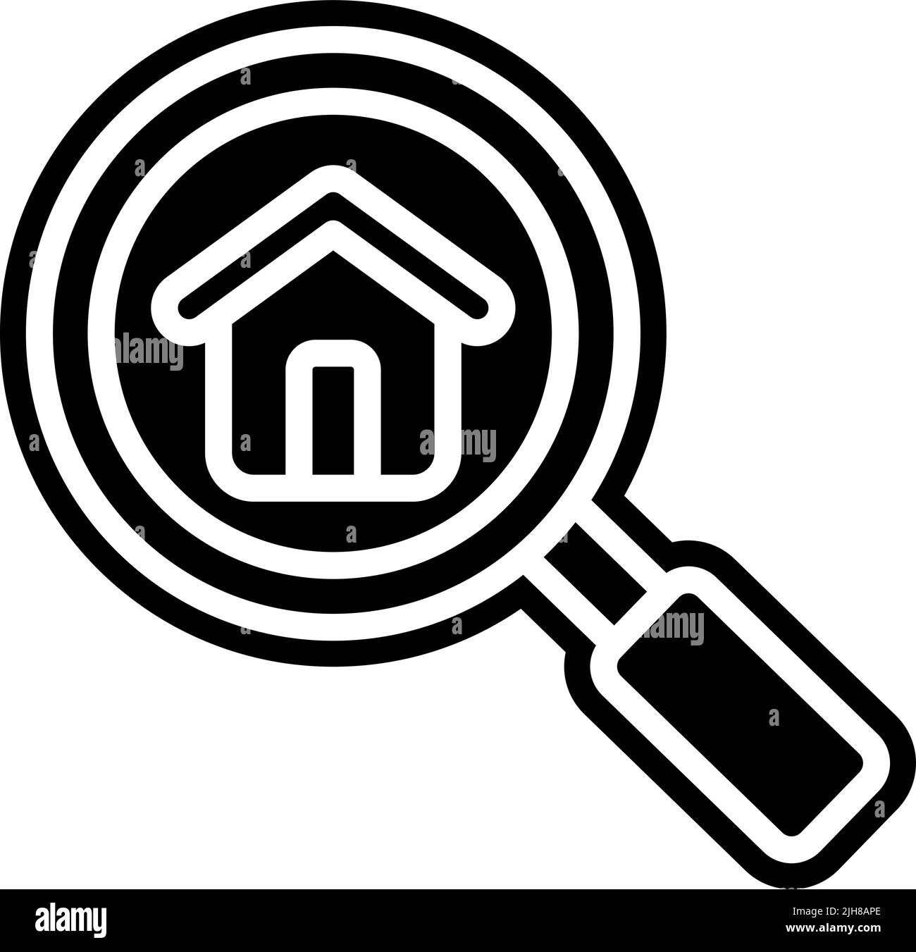 Property management search icon Cut Out Stock Images & Pictures - Alamy
