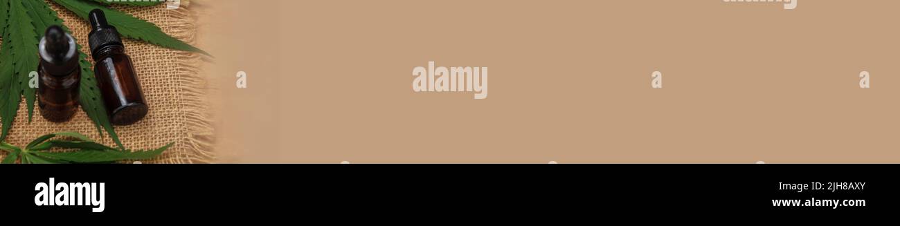 Cannabis essential oil in a small bottle. Selective focus. nature Stock ...