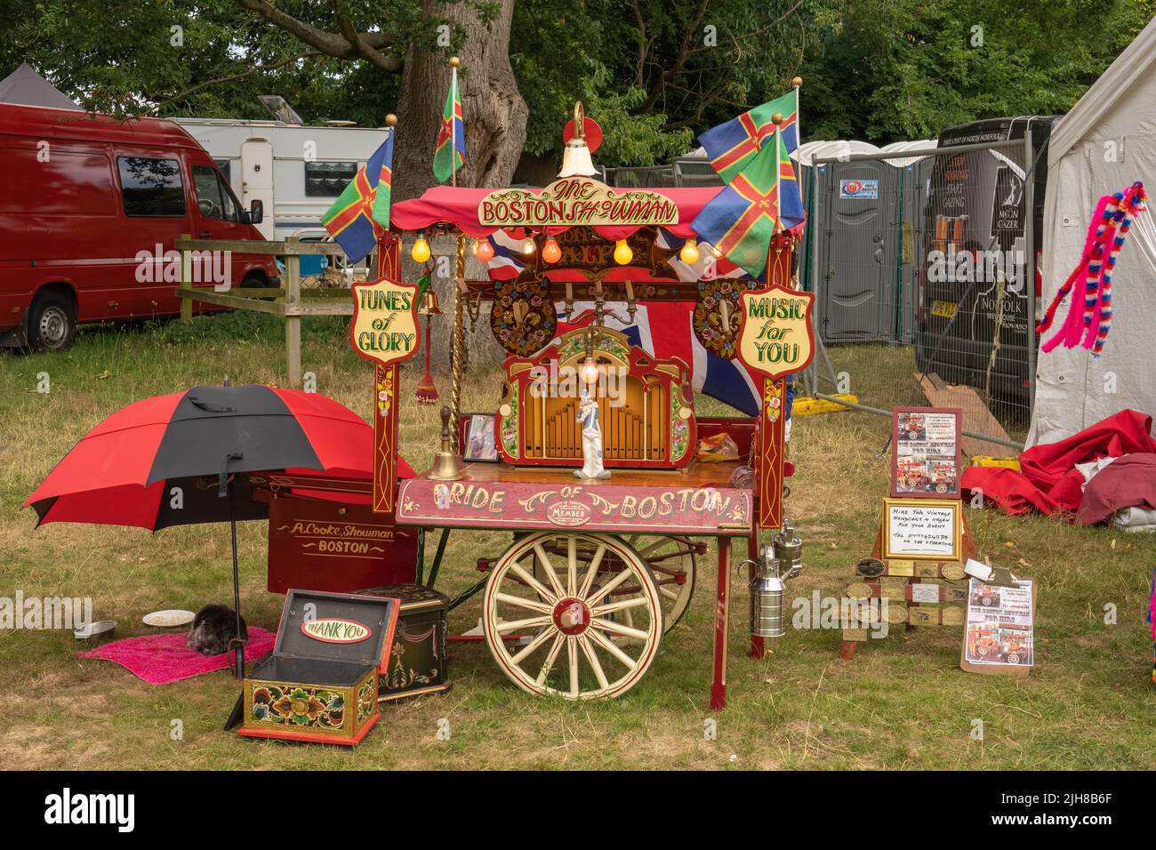 The Boston Showman musical organ at Strumpshaw tree fair in Norfolk ...