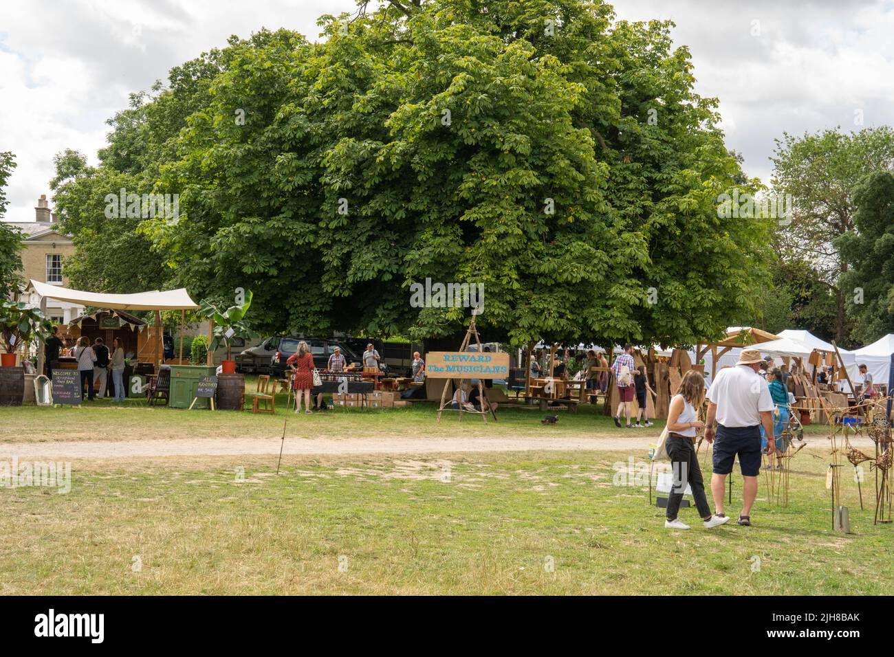 The Tree Fair held at Strumpshaw steam museum in Norfolk England UK ...