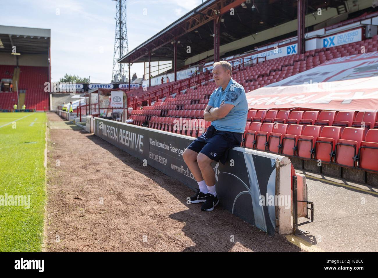 Steve Cooper manager of Nottingham Forest arrives at Oakwell Stock ...