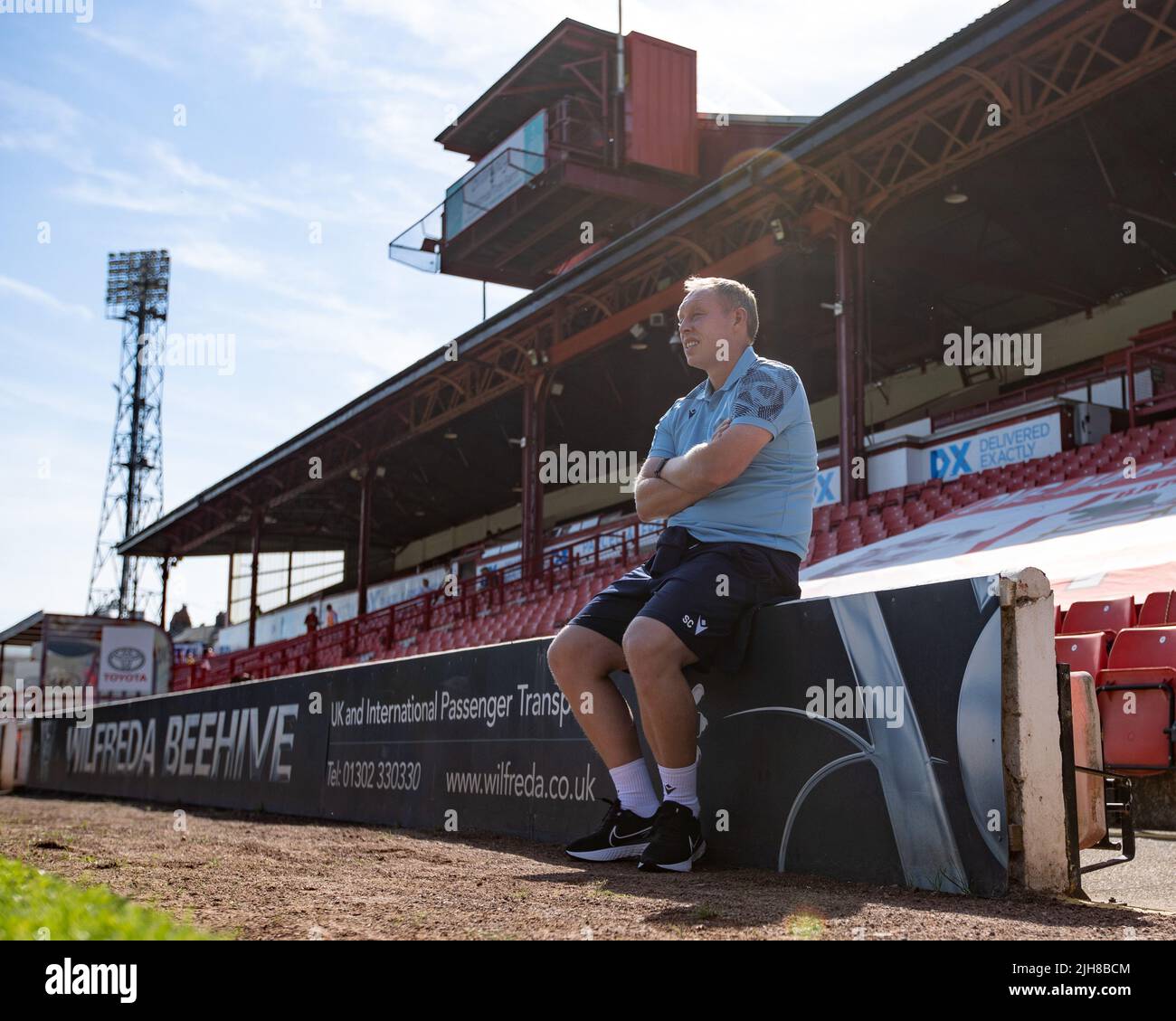 Steve Cooper manager of Nottingham Forest arrives at Oakwell Stock ...
