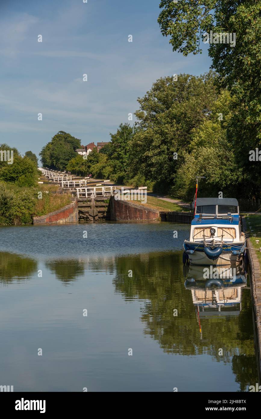 Devizes, Wiltshire, England, UK. 2022. A view from the bottom of the ...