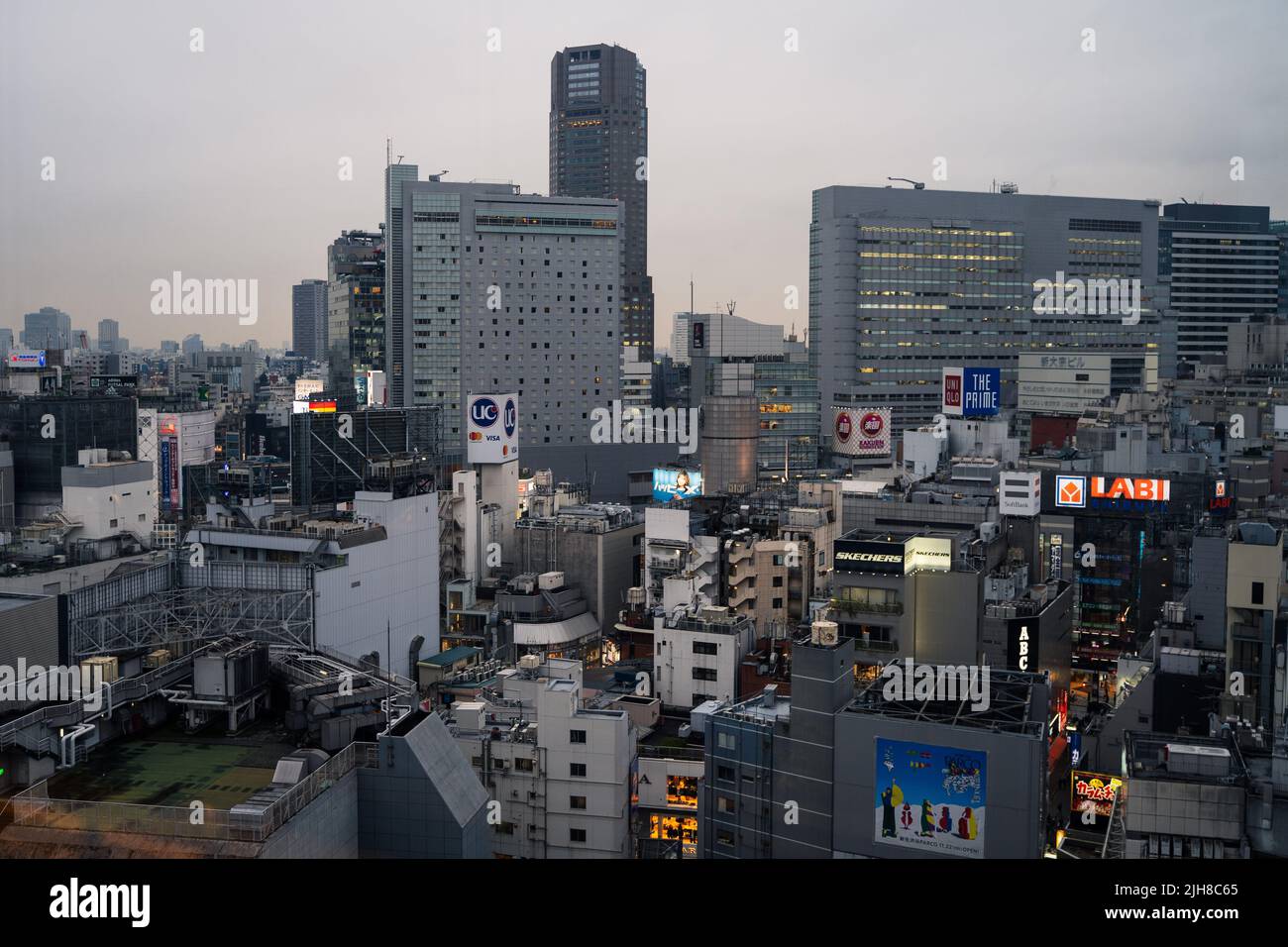 A cityscape with Shibuya buildings Stock Photo - Alamy