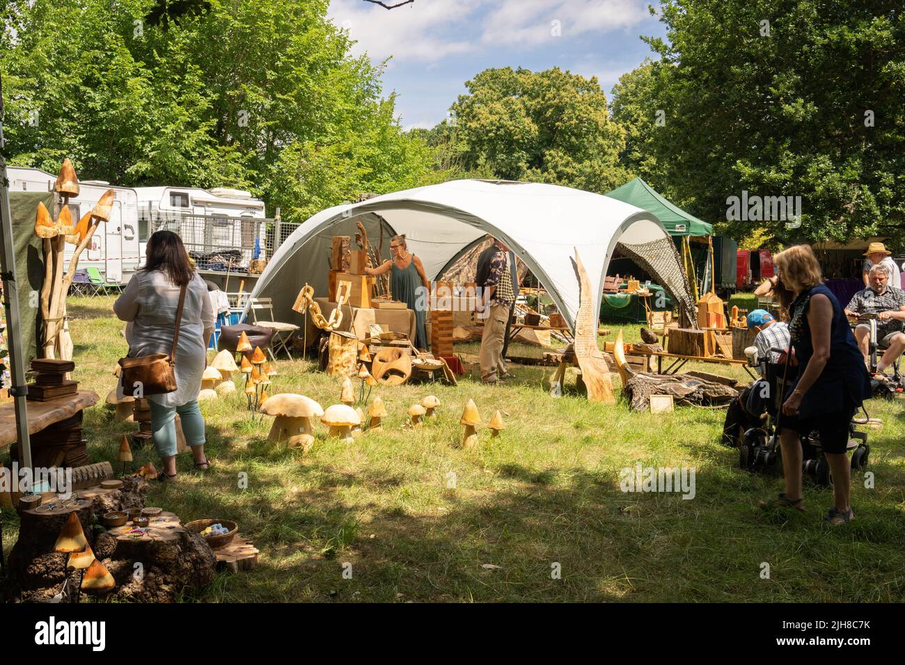 The Tree Fair held at Strumpshaw steam museum in Norfolk England UK ...