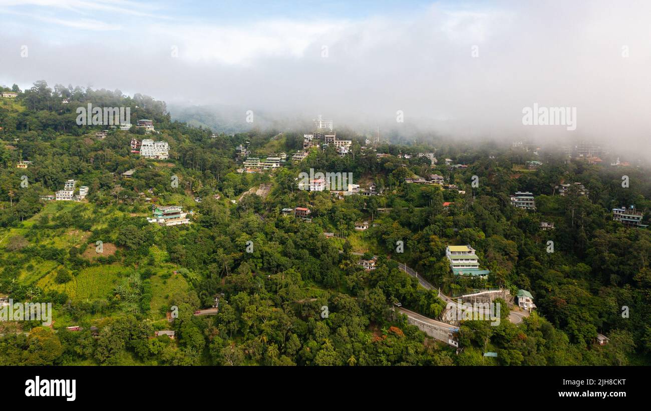 The town of Ella is in the mountains among clouds and tea plantations ...