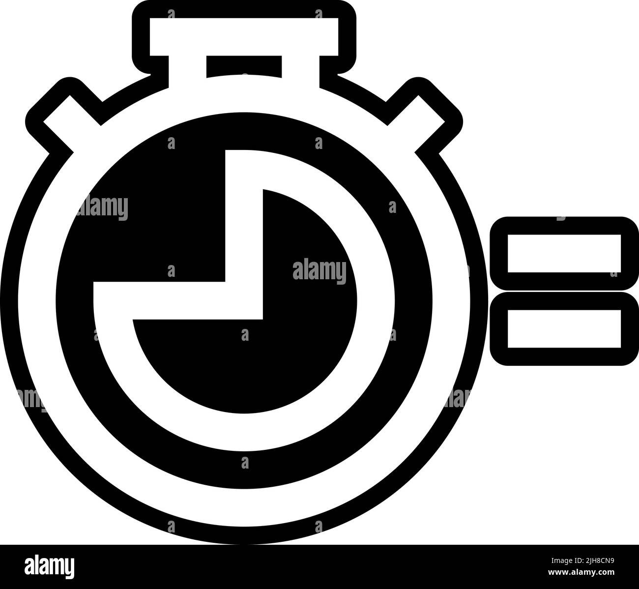 Time management set two three quarters icon Stock Vector Image & Art ...