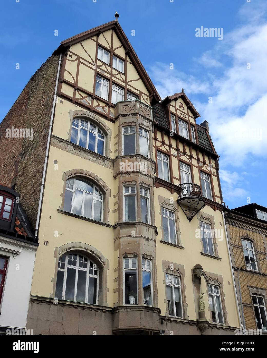 The front facade of one of the Helsingborgs oldest buildings Stock ...