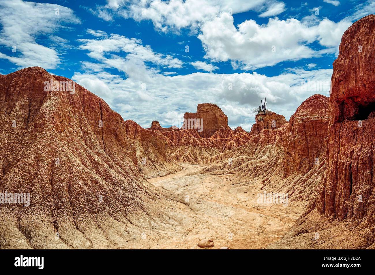 A beautiful landscape of Tatacoa Desert with rock formations in ...