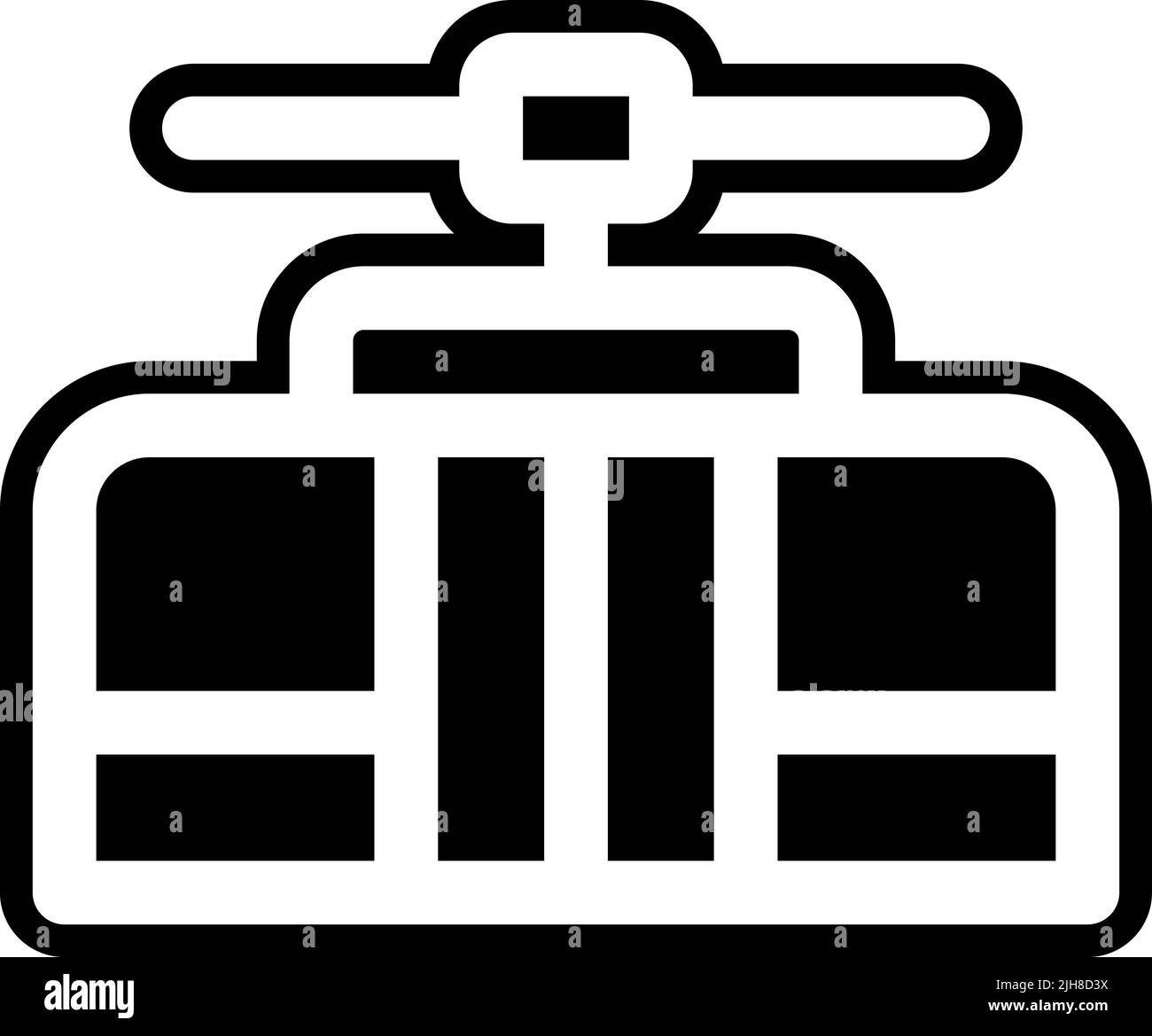 Winter banner cable car Stock Vector Images - Alamy
