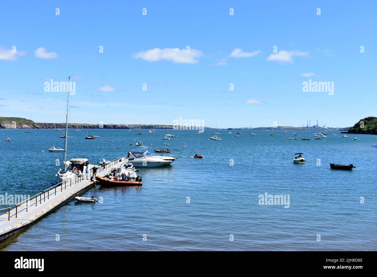 Pontoon at Dale Bay, Dale, Pembrokeshire, Wales Stock Photo - Alamy