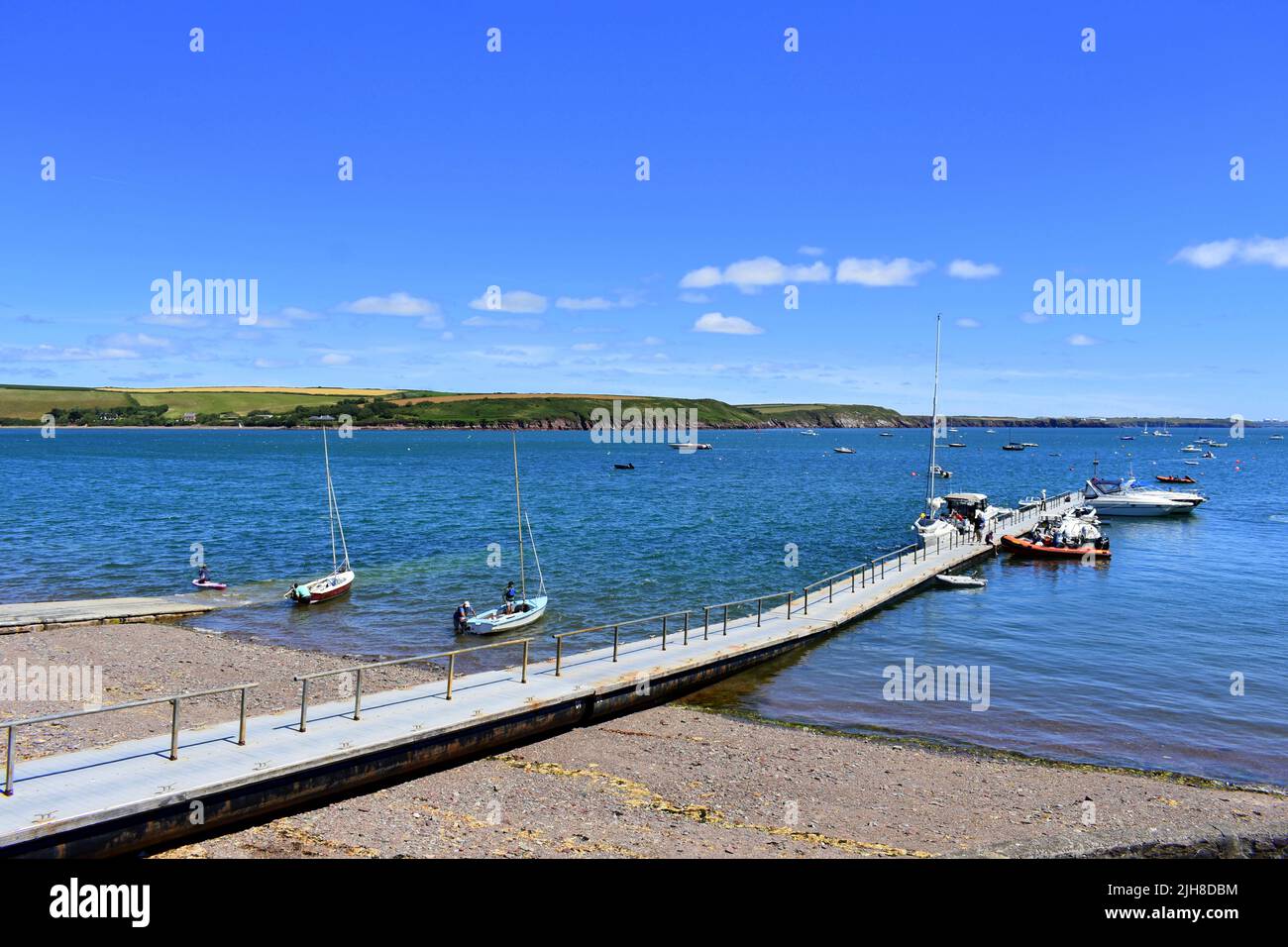 Pontoon at Dale Bay, Dale, Pembrokeshire, Wales Stock Photo - Alamy