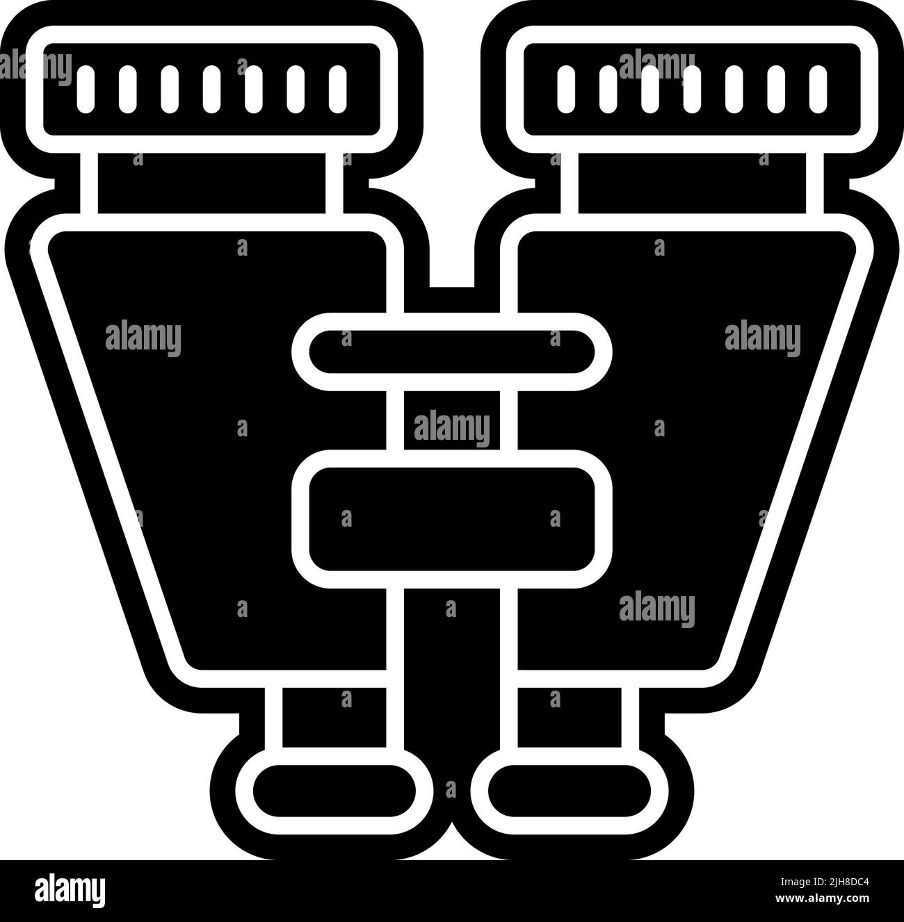 Tourism concept backpack binocular Stock Vector Images - Alamy