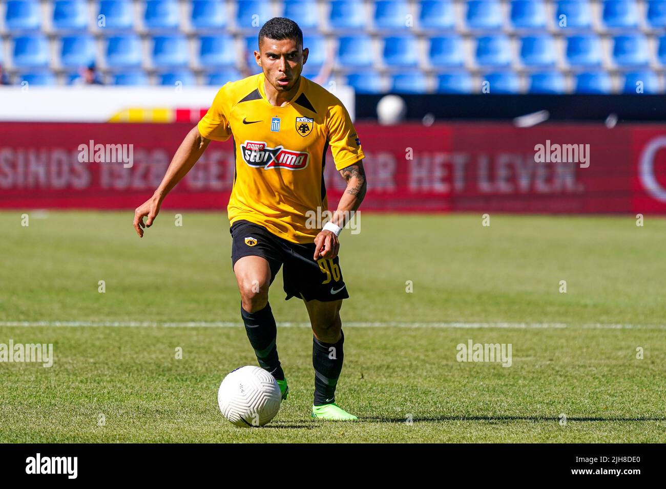 GENK, BELGIUM - JULY 16: Pineda Orbelin of AEK Athene during the ...