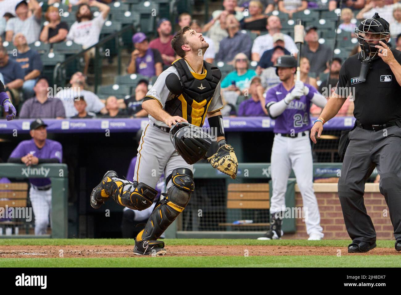 July 15 2022: Pittsburgh catcher Jason Delay (61) in action during the ...