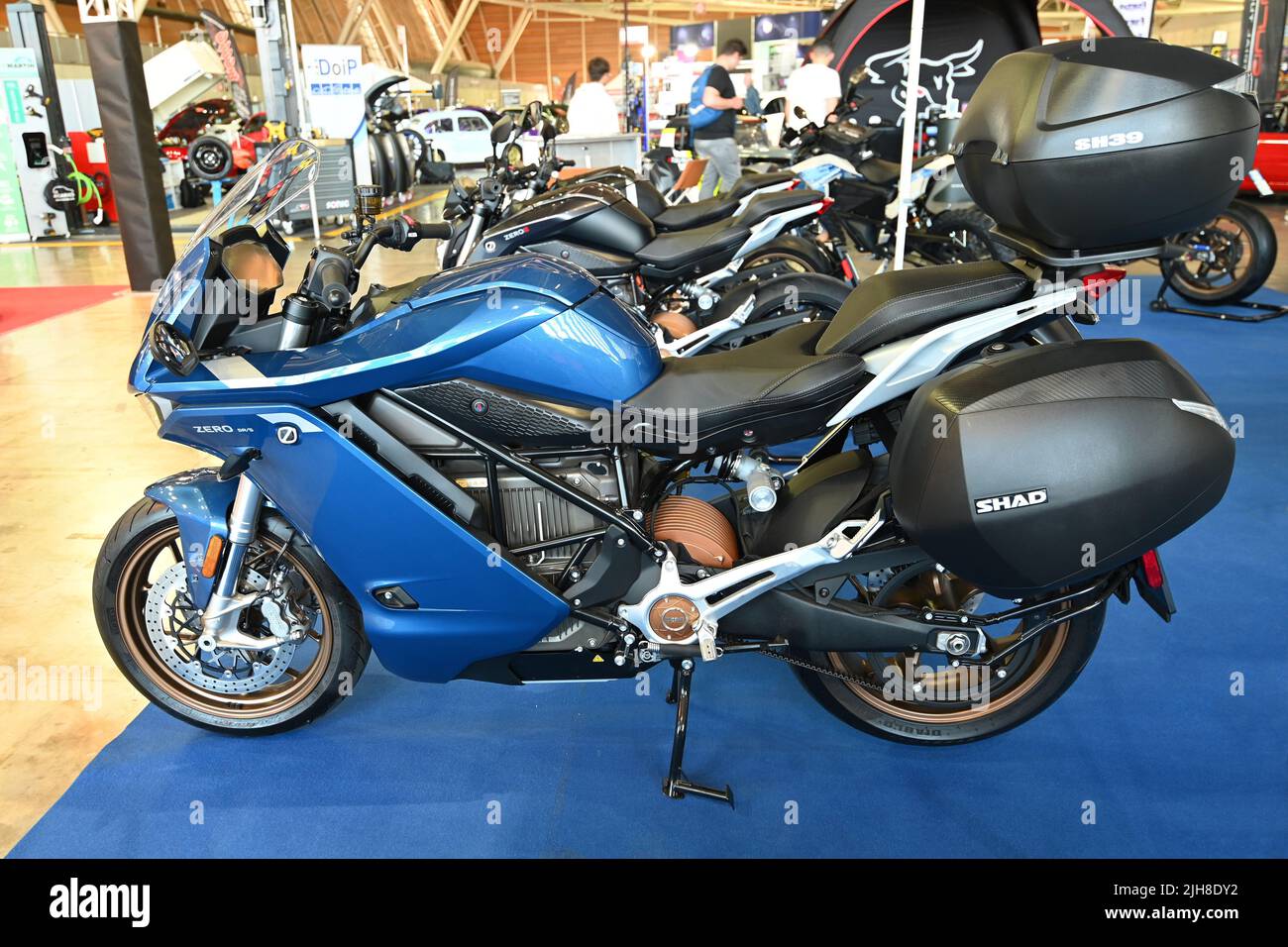 The Zero Motorcycles full electric powered luxury model on display at ...