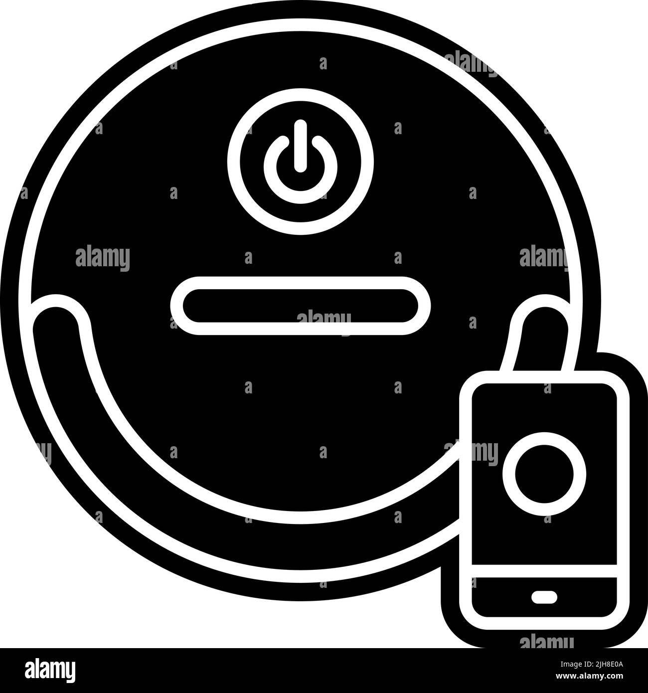 Domestic vacuum cleaner robot Black and White Stock Photos & Images - Alamy