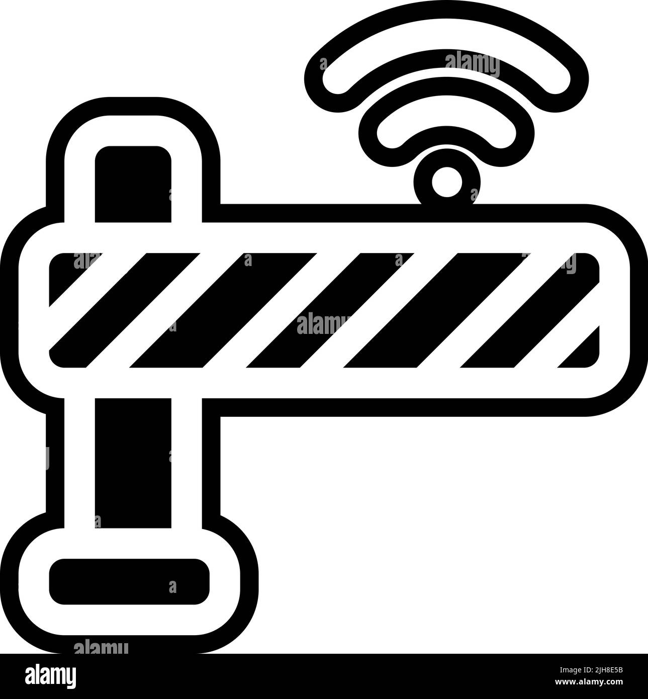 Automatic gate on white Black and White Stock Photos & Images - Alamy