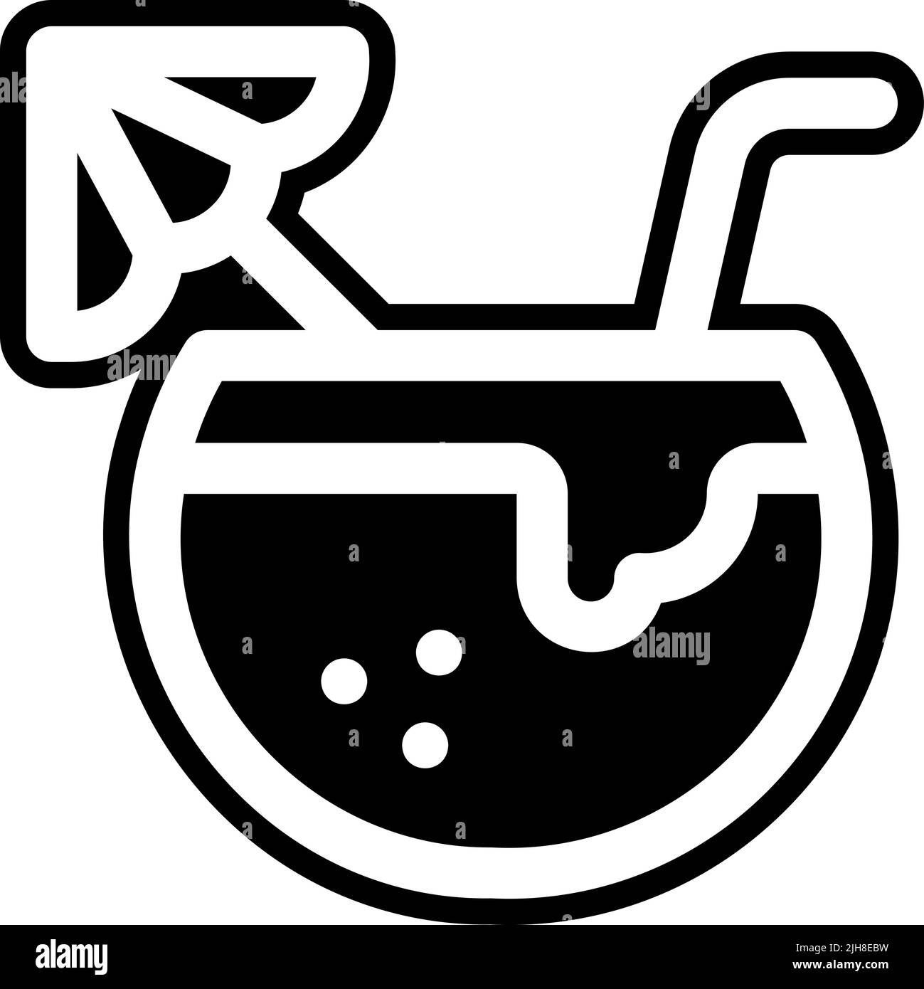 Tropical coconut drink icon Stock Vector Image & Art - Alamy