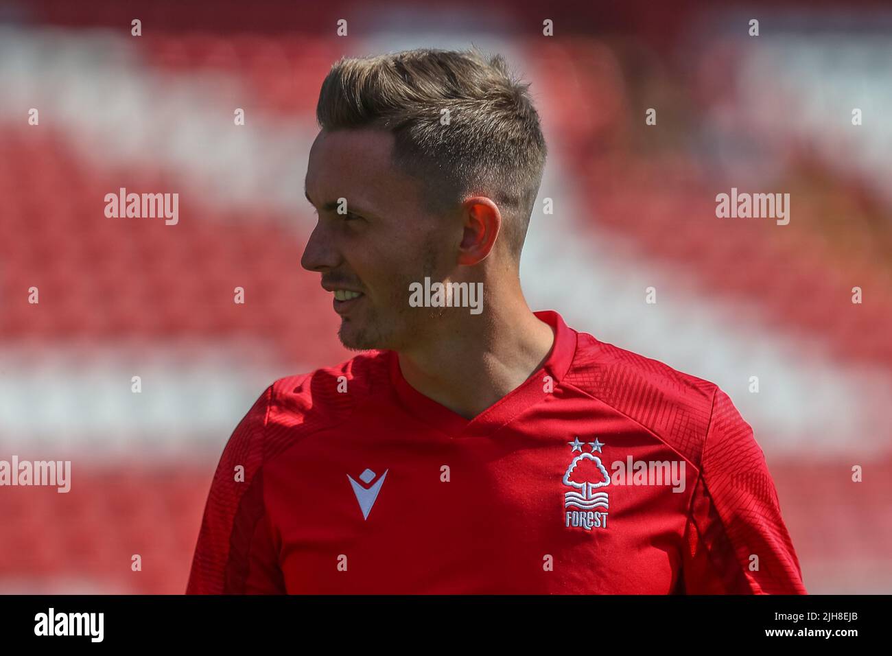 Dean Henderson #1 of Nottingham Forest arrives at Oakwell Stadium ahead ...