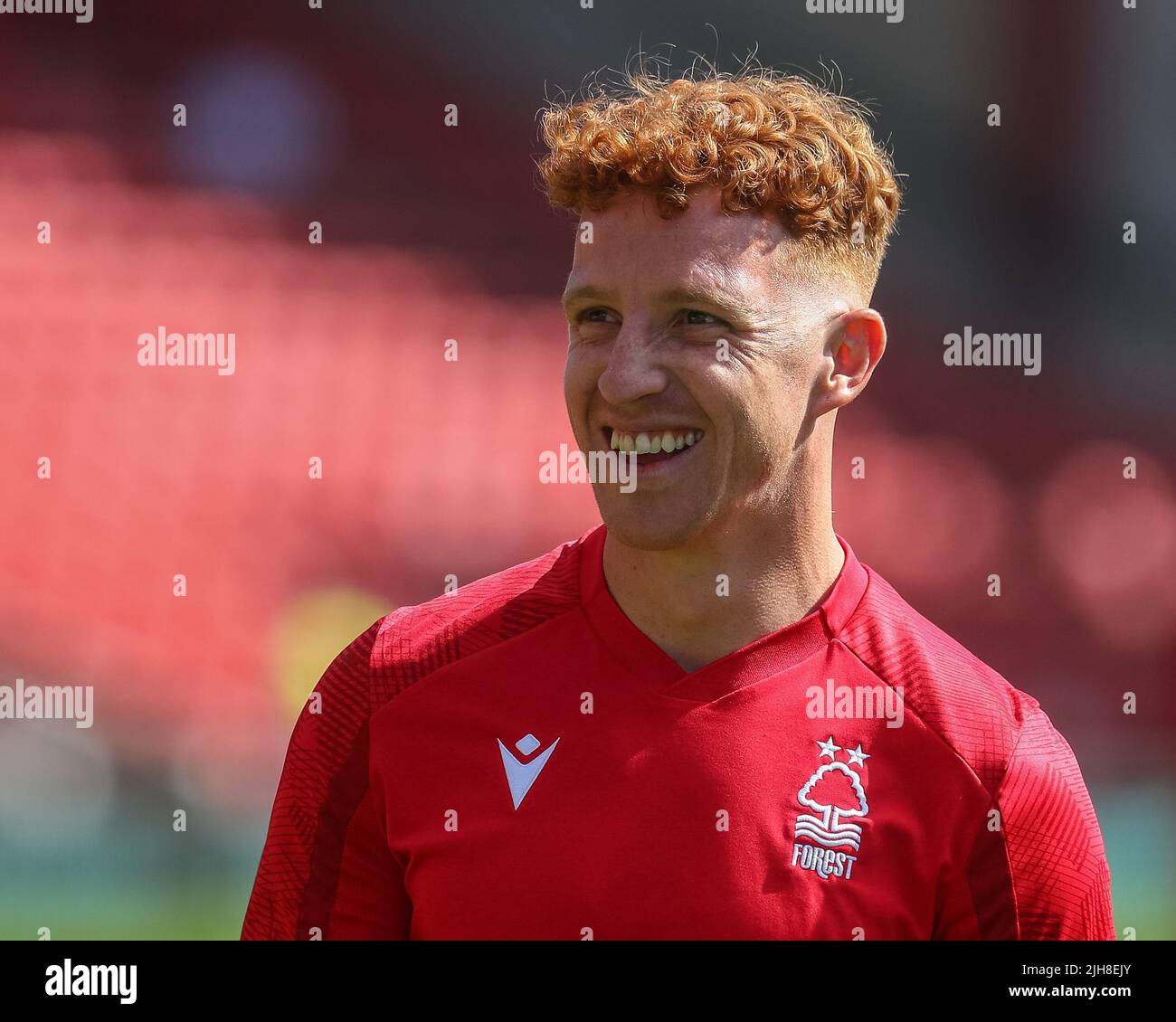Jack Colback #8 of Nottingham Forest arrives at Oakwell Stadium ahead ...