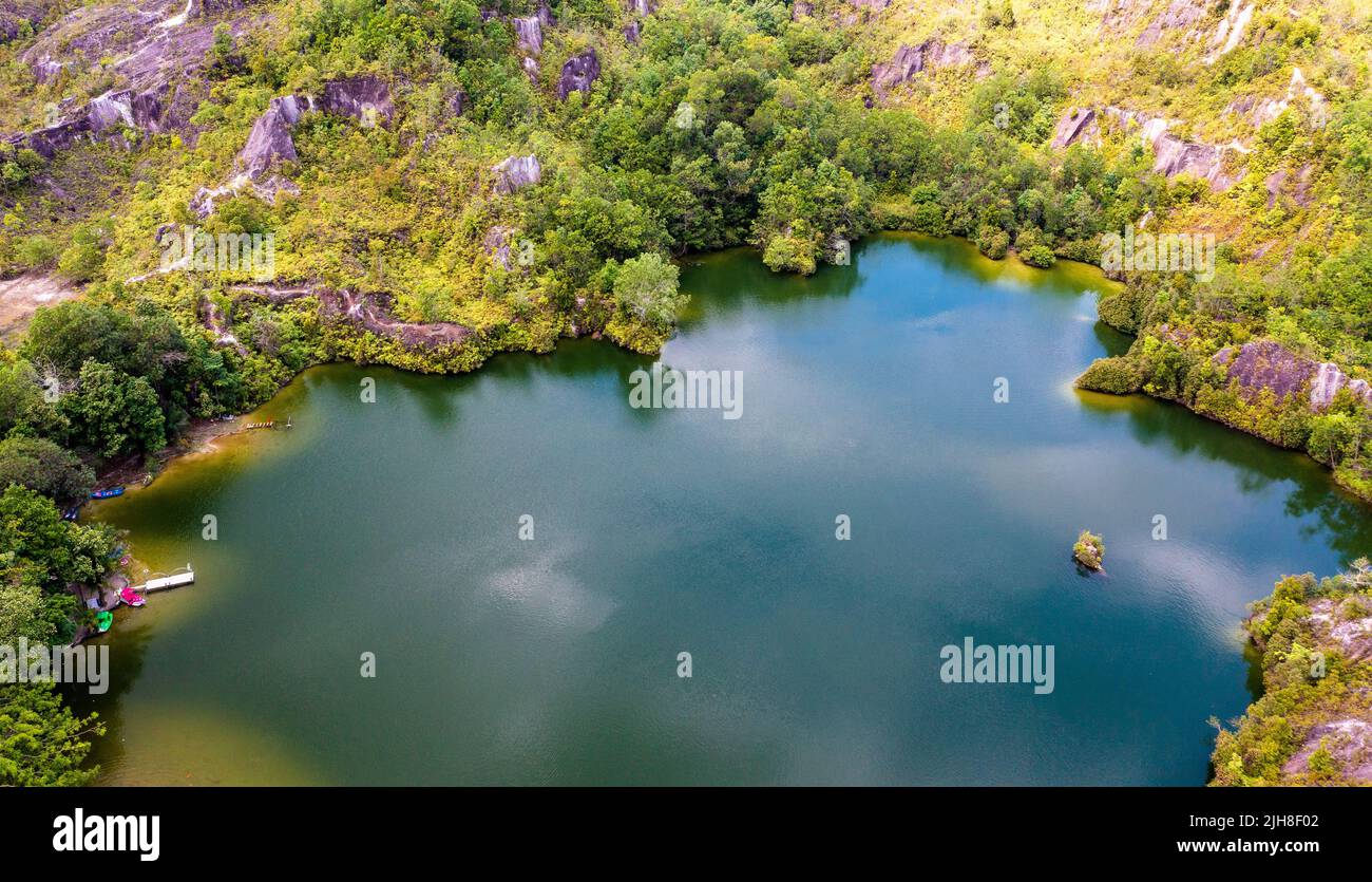 Aerial view of Ranong Canyon Park in Hat Som Paen, Thailand Stock Photo ...