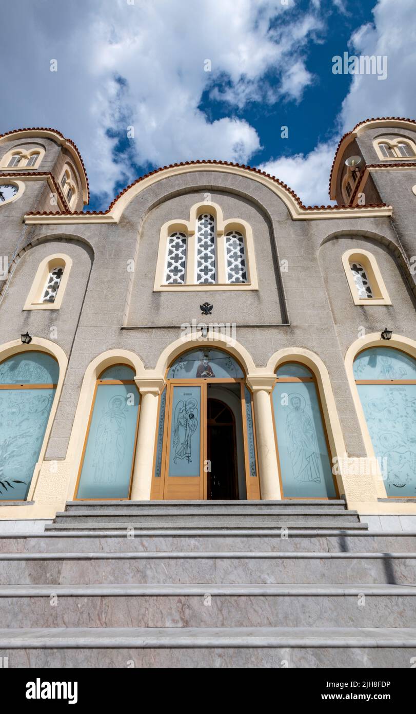 greek orthodox church building on the island of crete, greece Stock ...
