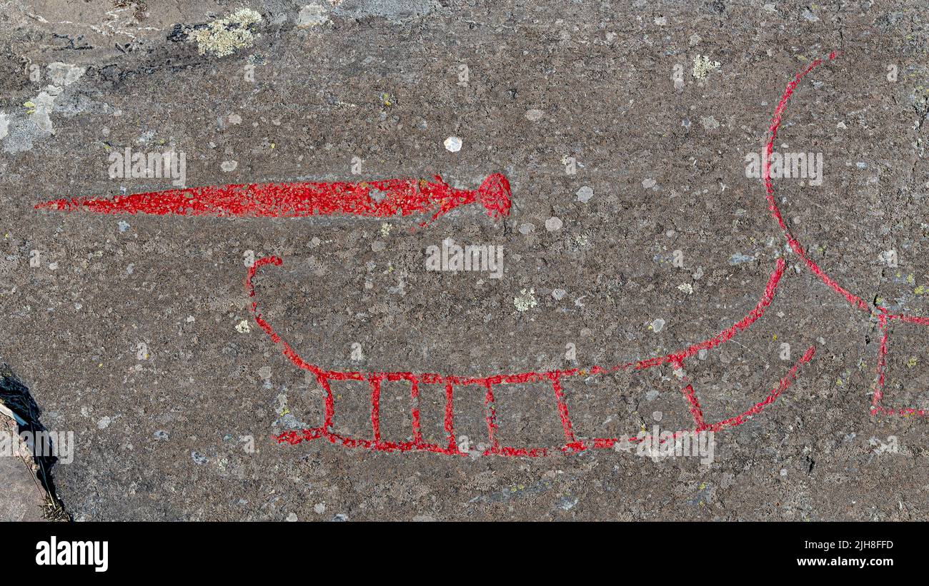 Rock carving sweden ship hi-res stock photography and images - Alamy