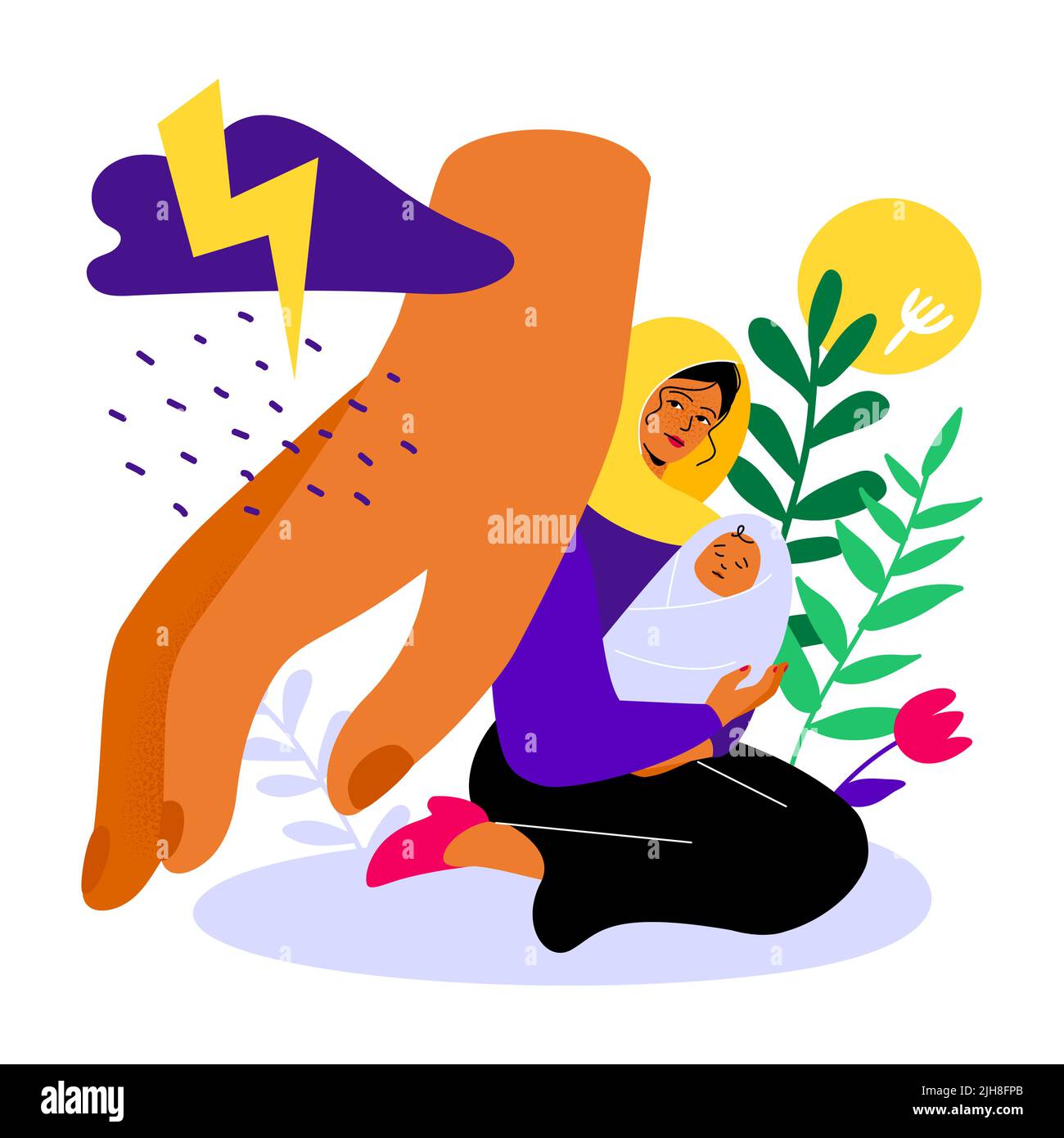 Maternal care - modern colorful flat design style illustration Stock Vector Image & Art - Alamy