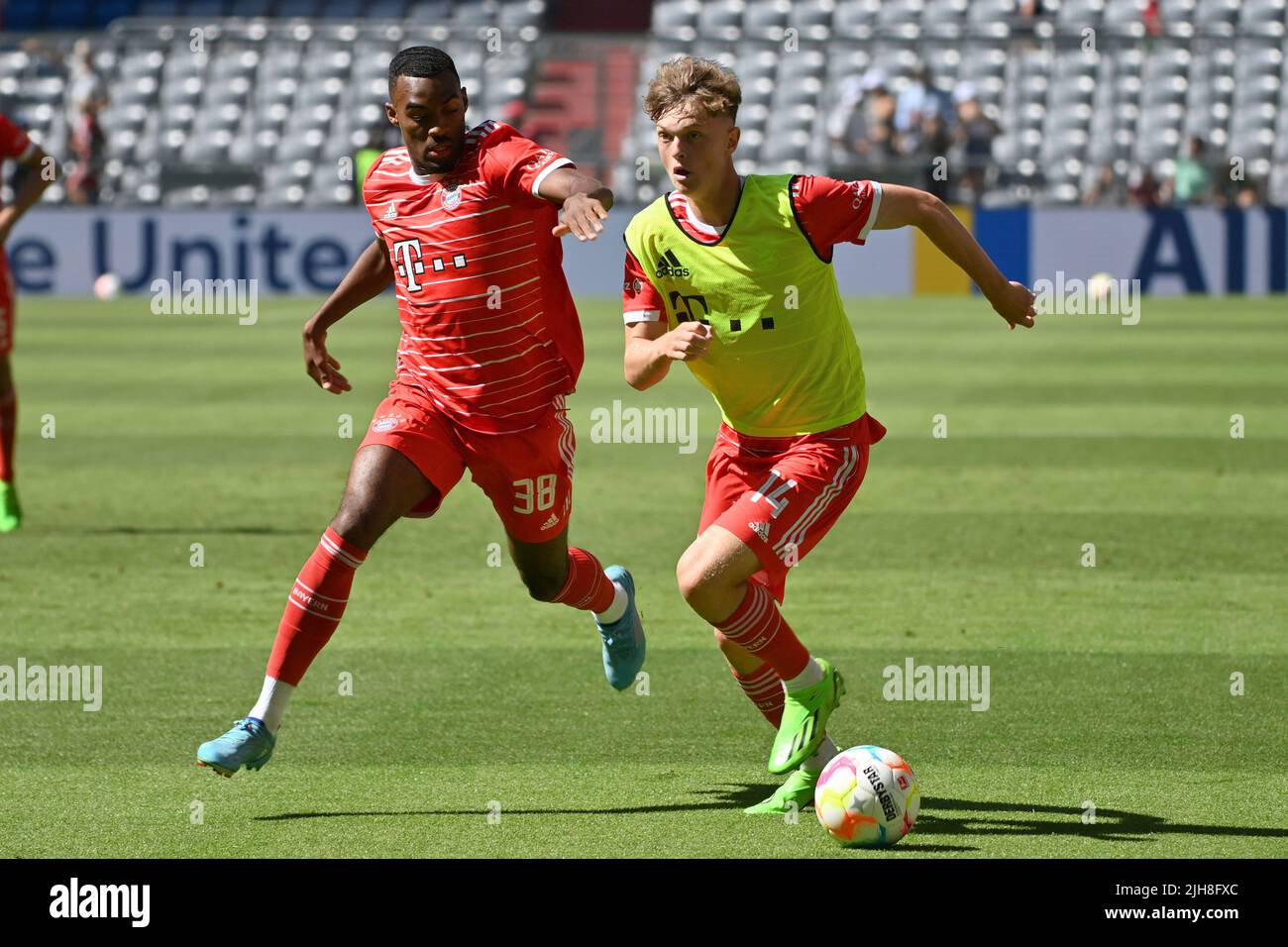 Munich, Deutschland. 16th July, 2022. Ryan GRAVENBERCH (FC Bayern Munich), action, duels versus ...