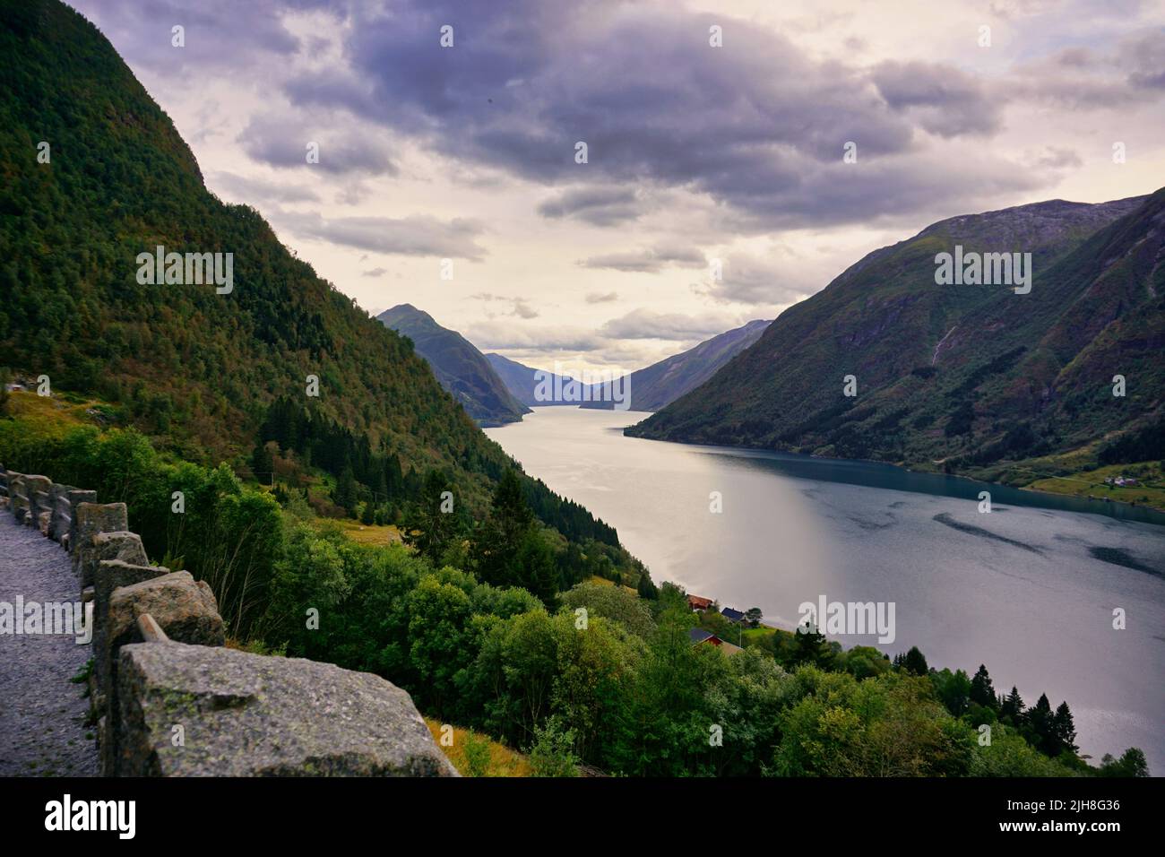 A beautiful fjord in Norway with the ocean view Stock Photo - Alamy