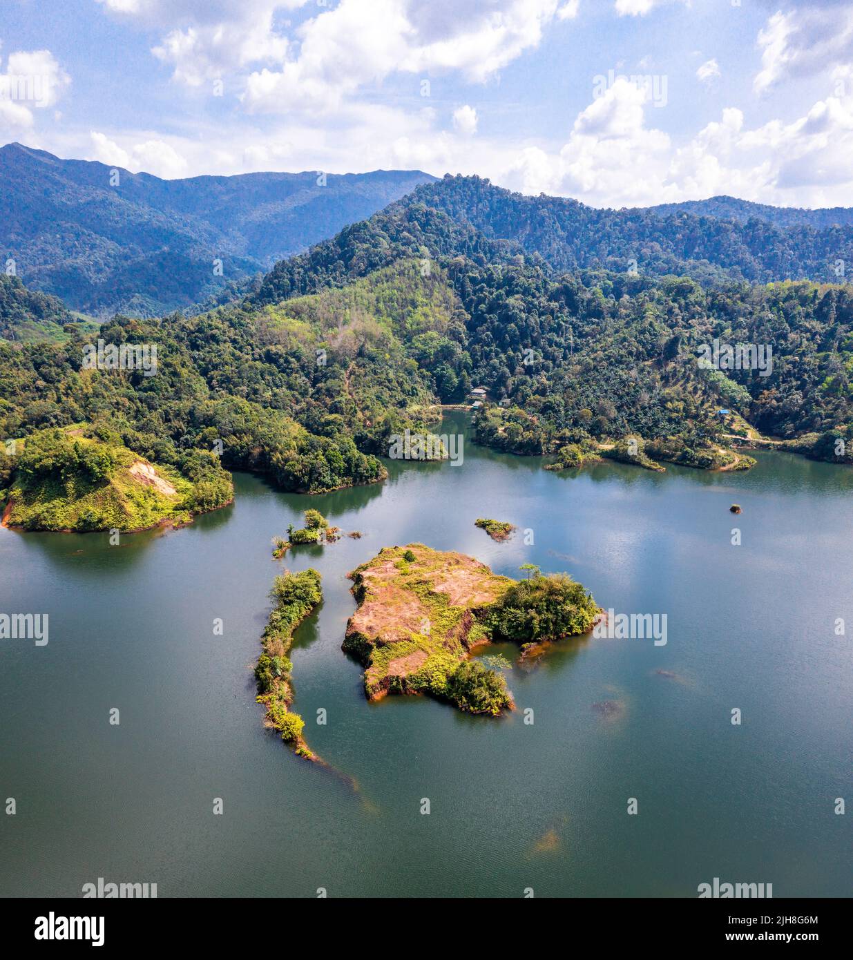 Orange Beach water tower pad in Hat Som Paen lake in Ranong, Thailand ...