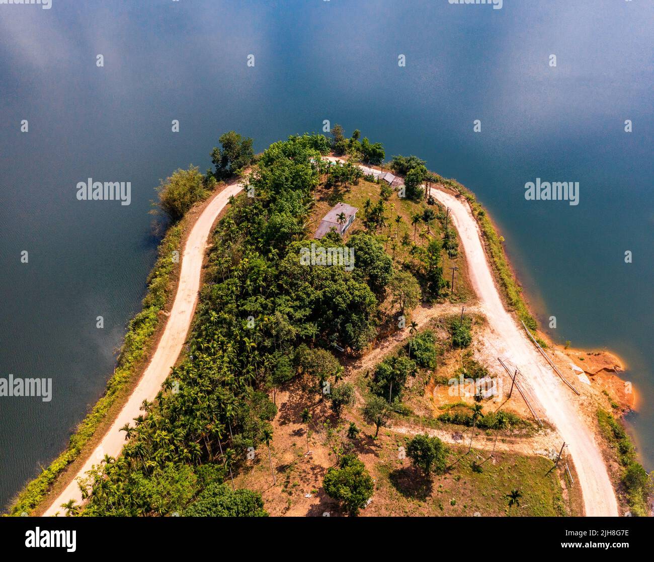 Orange Beach water tower pad in Hat Som Paen lake in Ranong, Thailand ...