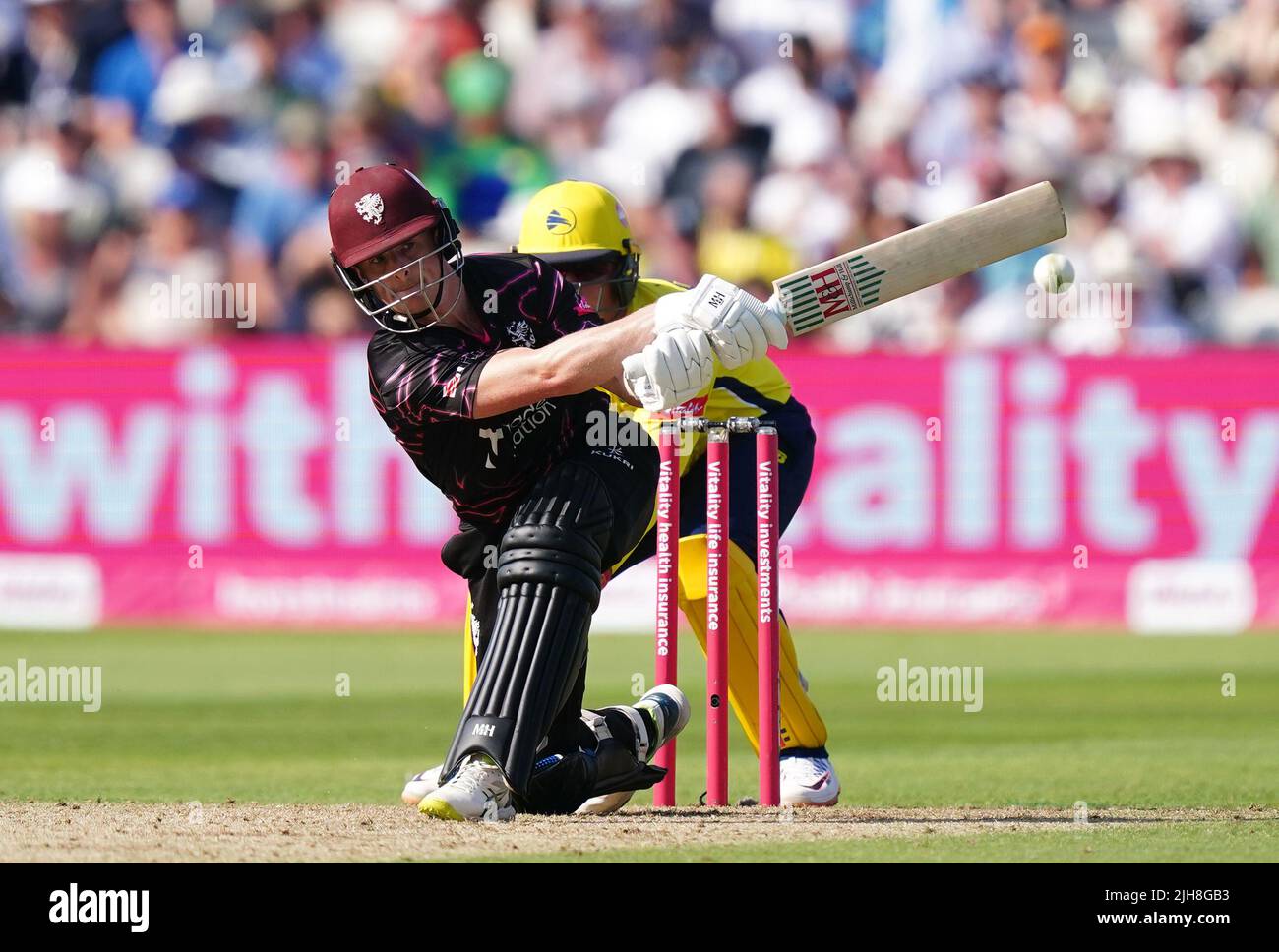 Hampshire's Tom Abell bats during the Vitality Blast T20 semi-final ...