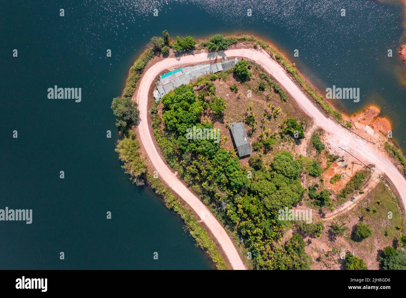 Orange Beach water tower pad in Hat Som Paen lake in Ranong, Thailand ...
