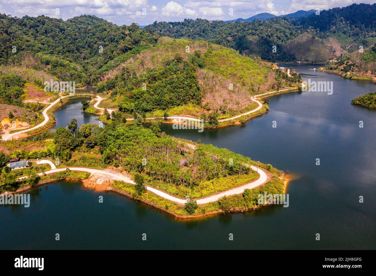 Orange Beach water tower pad in Hat Som Paen lake in Ranong, Thailand ...