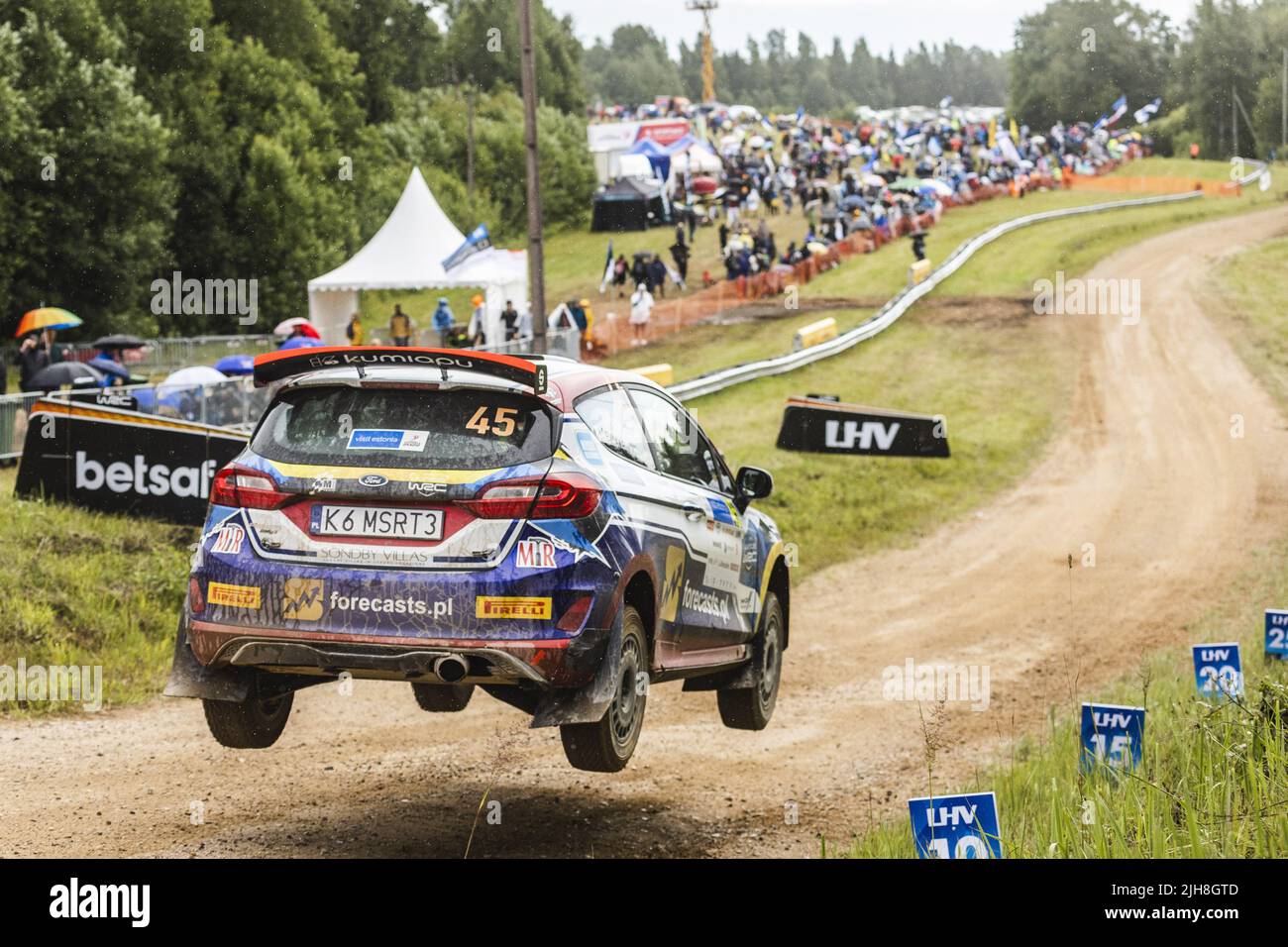 45 PAJARI Sami (fin), MALKONEN Enni (fin), Ford Fiesta Rally3, action ...