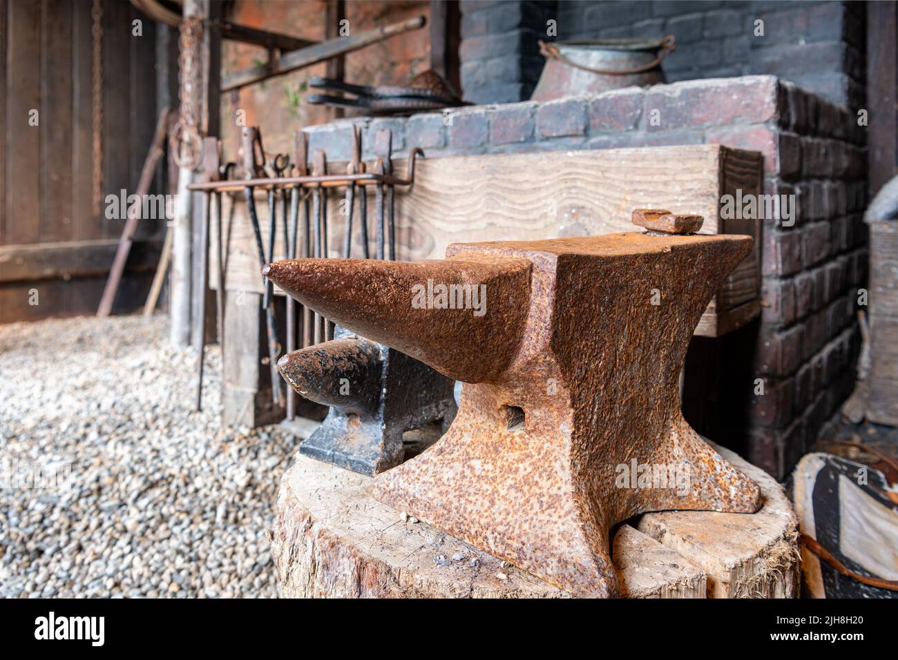 Recreation of a Blacksmith's workshop inside King John's Castle ...